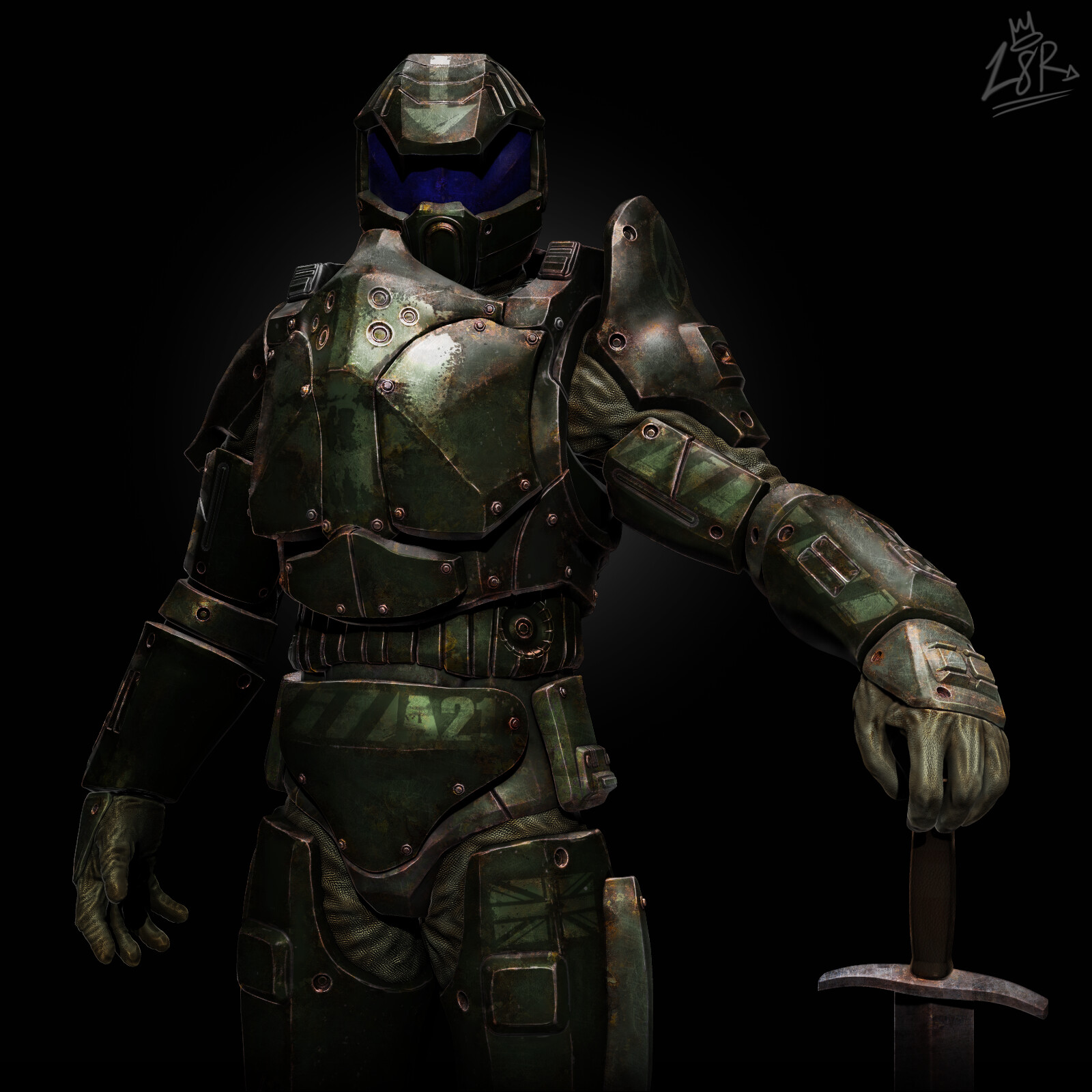 ArtStation - futuristic heavy armored character concept.