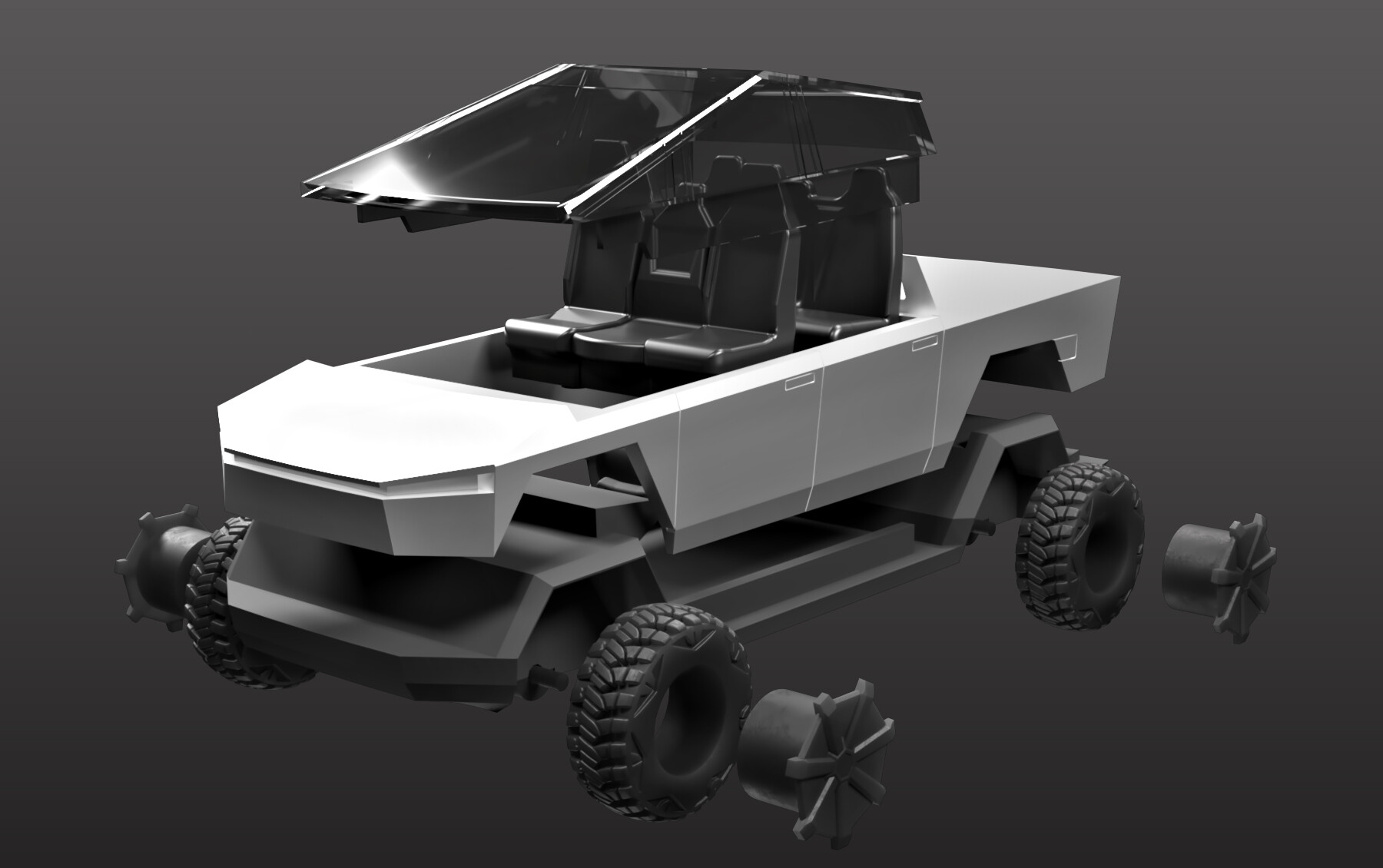 ArtStation - Tesla cyber track