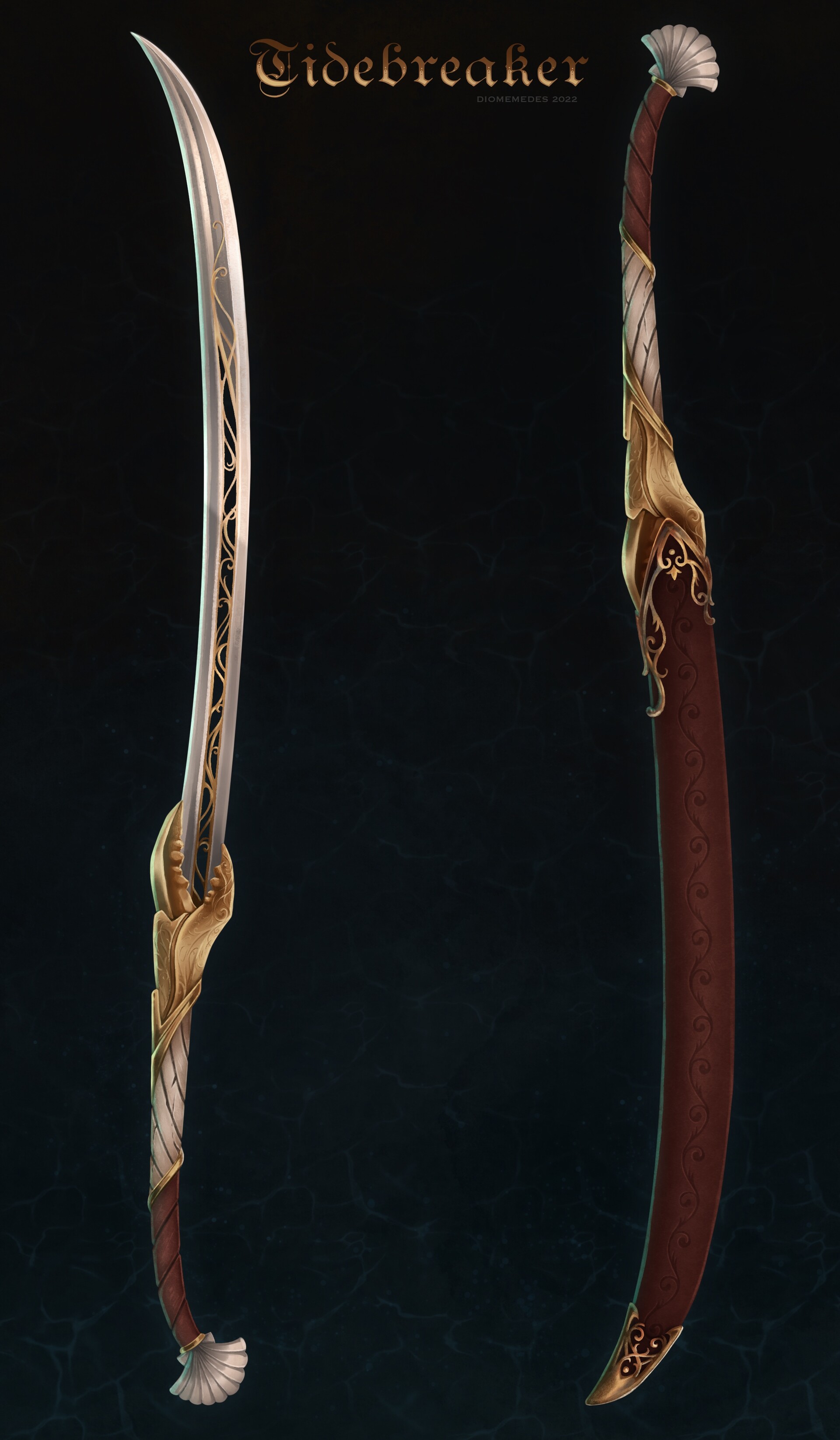 ArtStation - Tidebreaker [sword design]