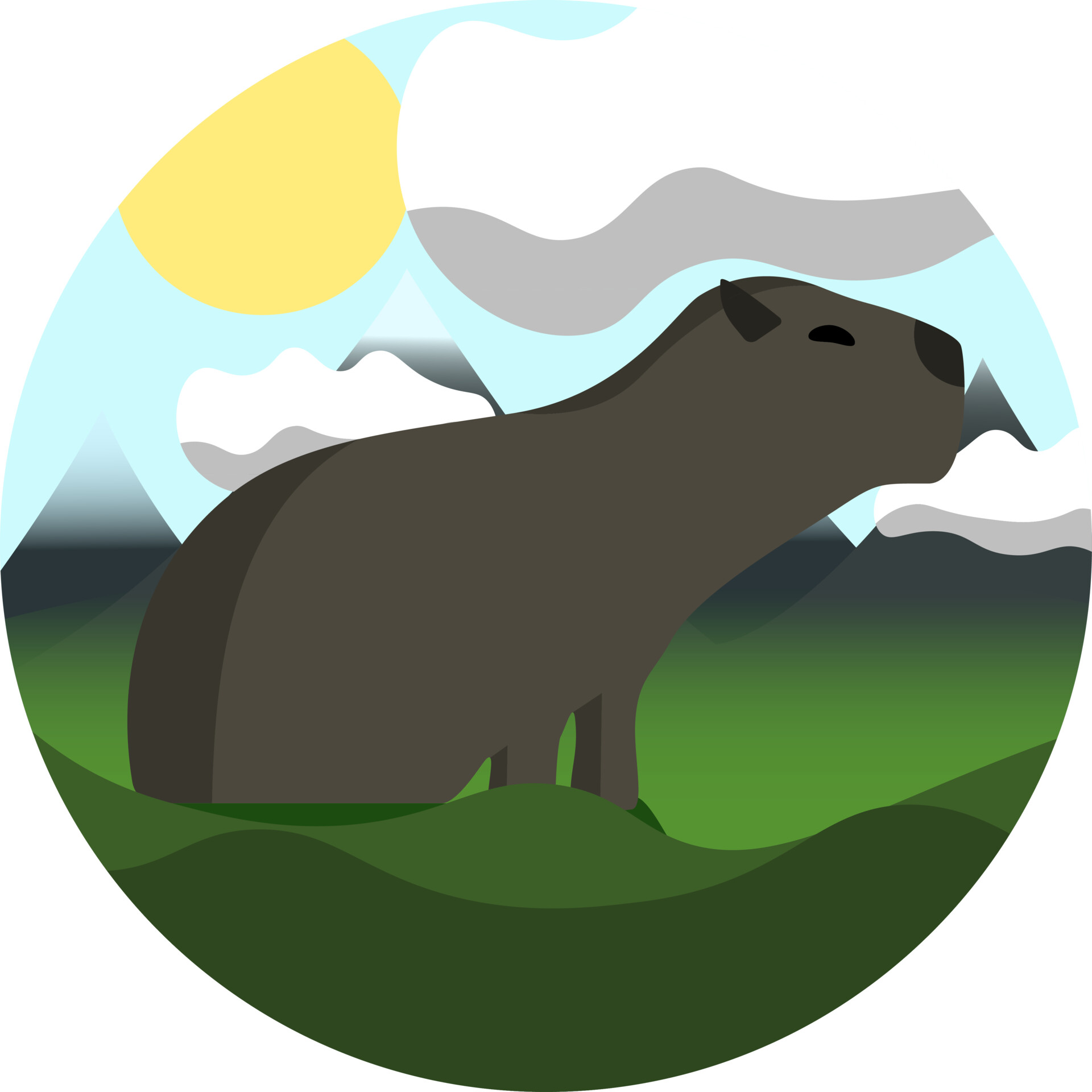 ArtStation - Capybara flat Logo/Design