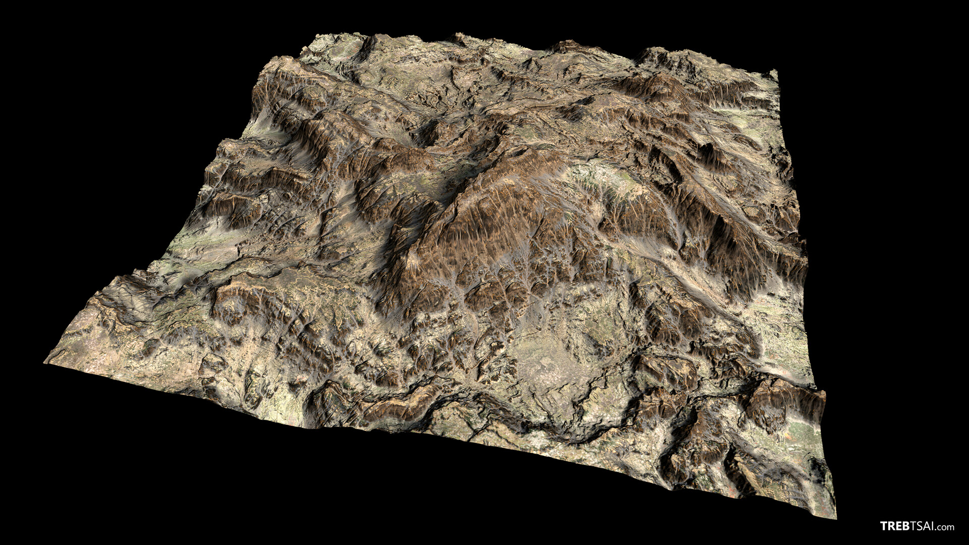 Treb Tsai | 3D Environment Artist - Mountain Terrain Heightmap in Gaea ...