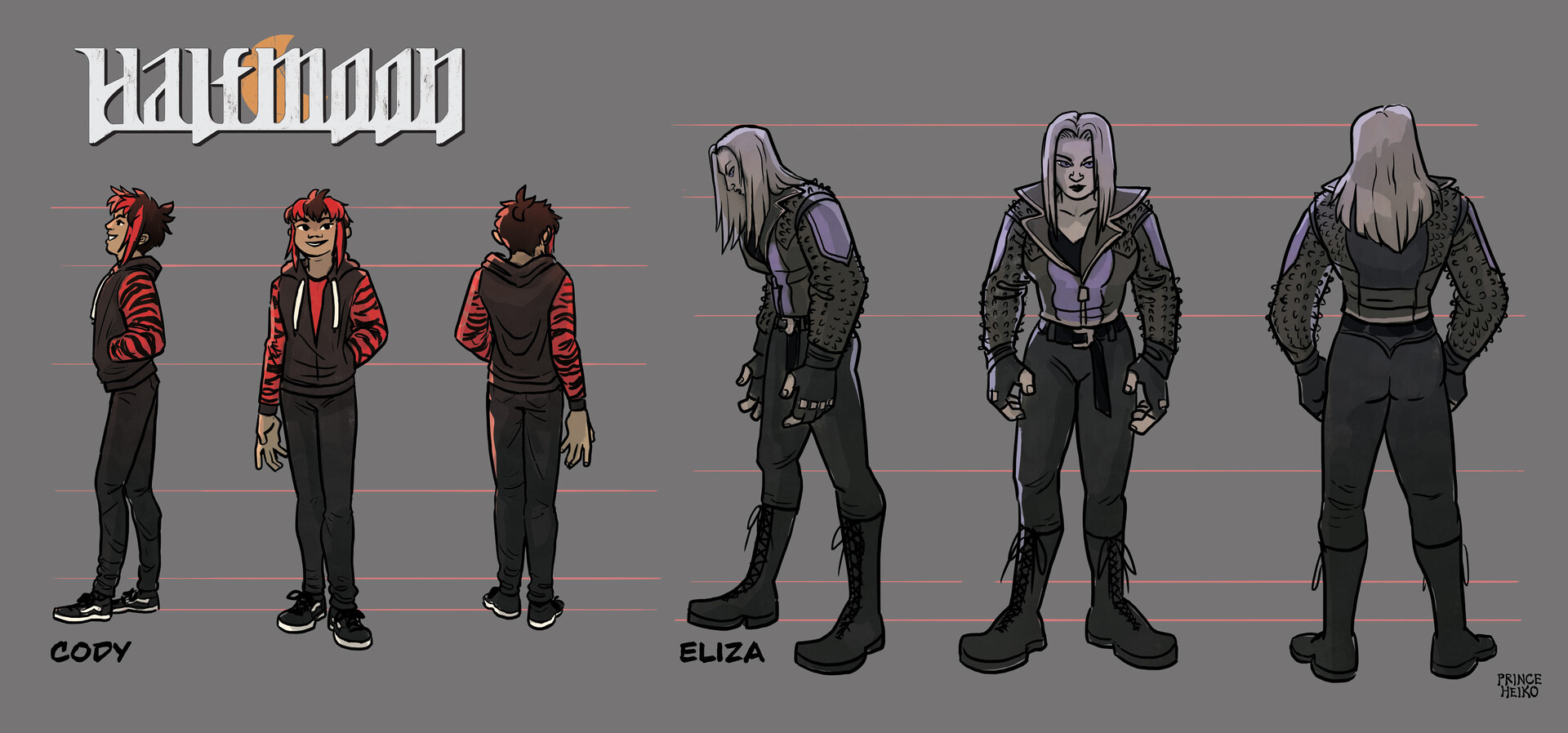 ArtStation - Halfmoon- Cody and Eliza turnarounds