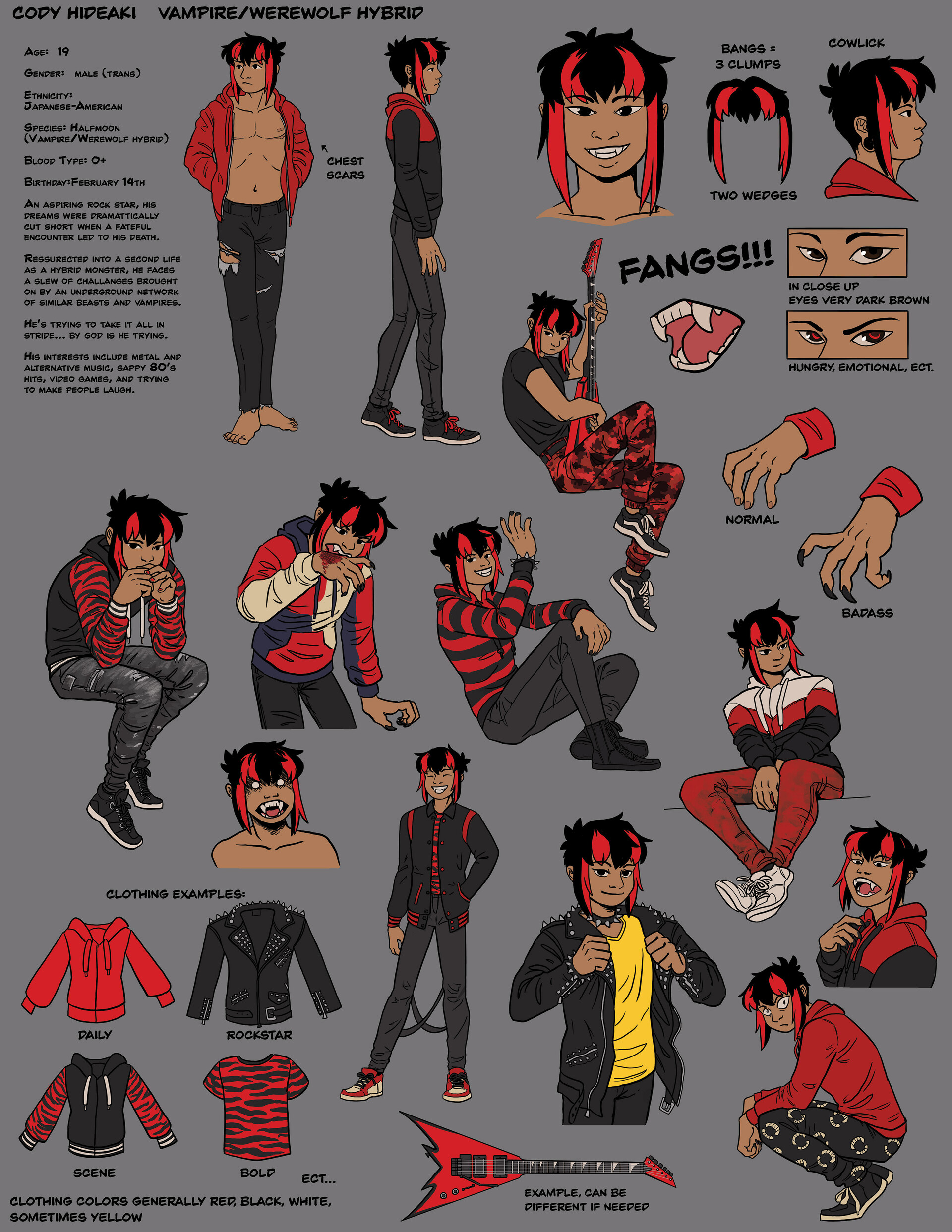 ArtStation - Halfmoon- Cody Character Sheet