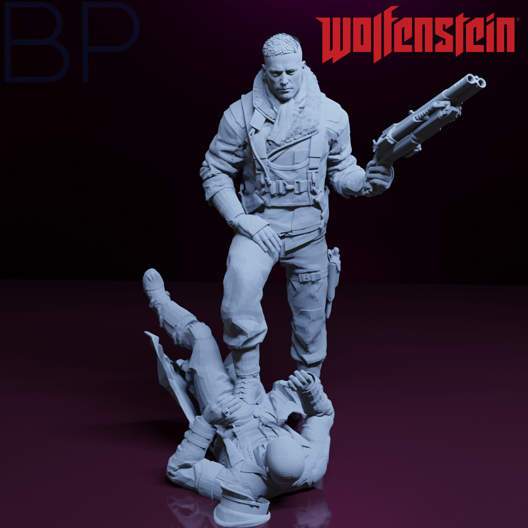 ArtStation - Wolfenstein Ubershock 3Dprint ready