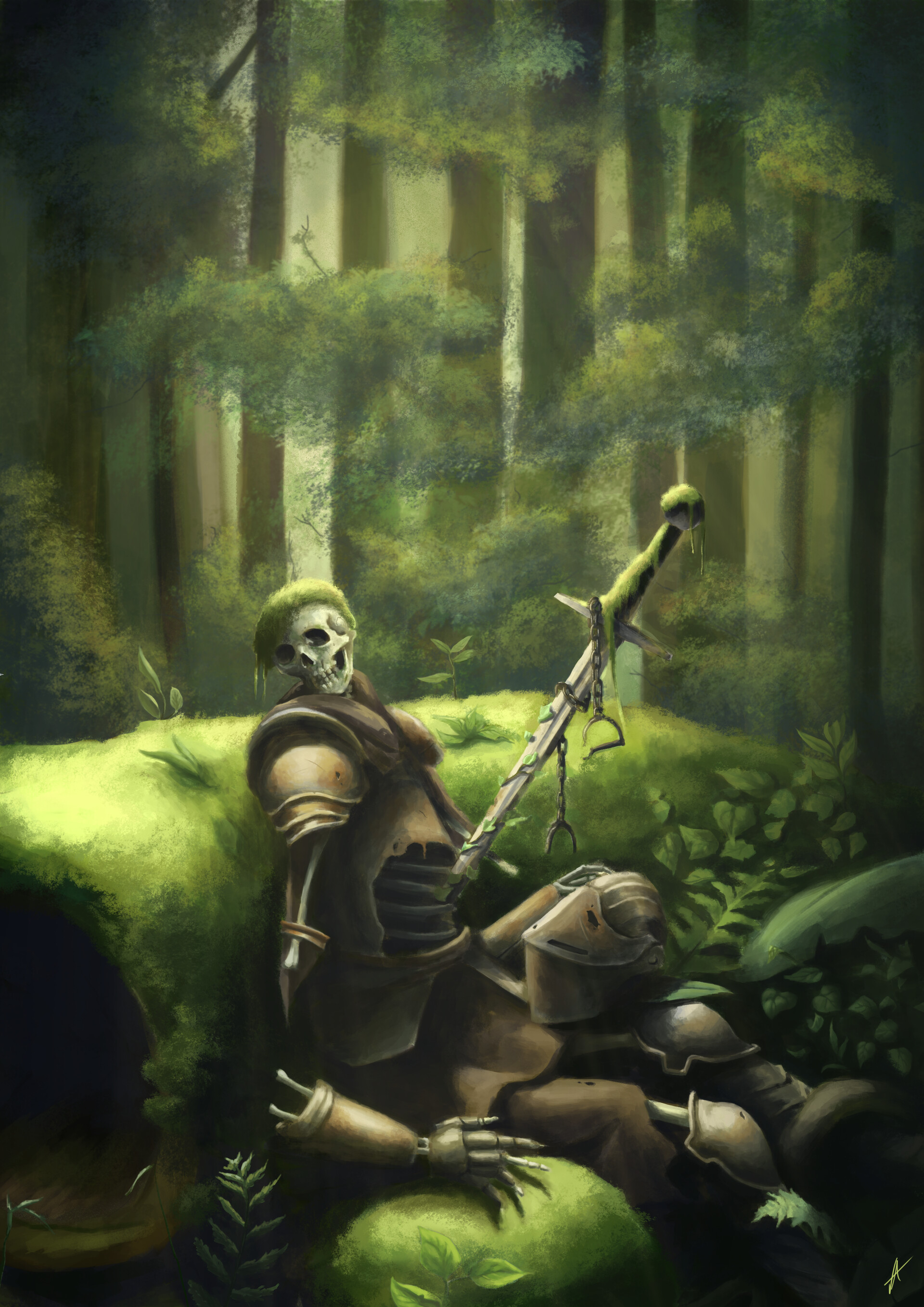 ArtStation - Knight in the forest