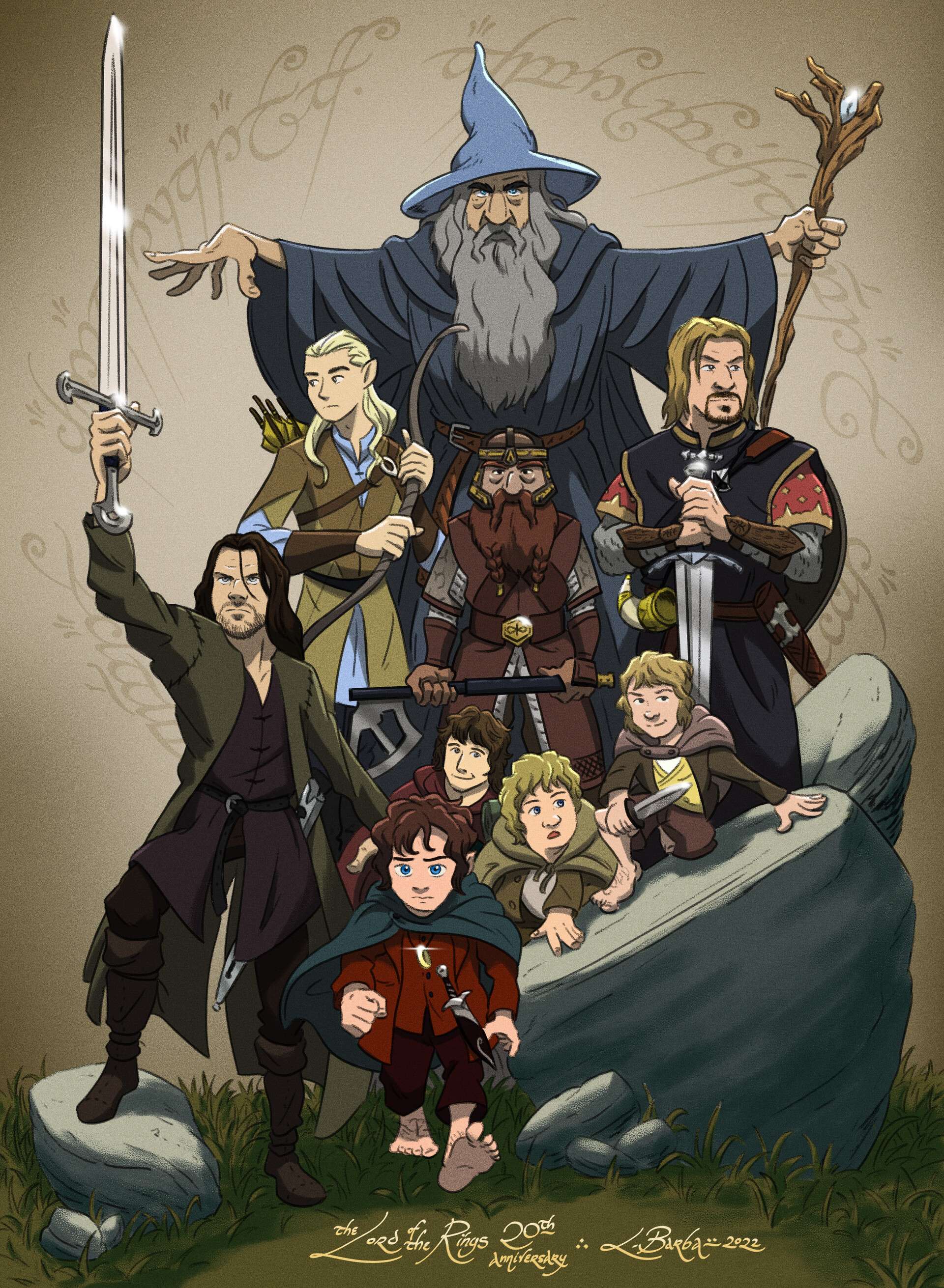 fellowship of the ring fan poster
