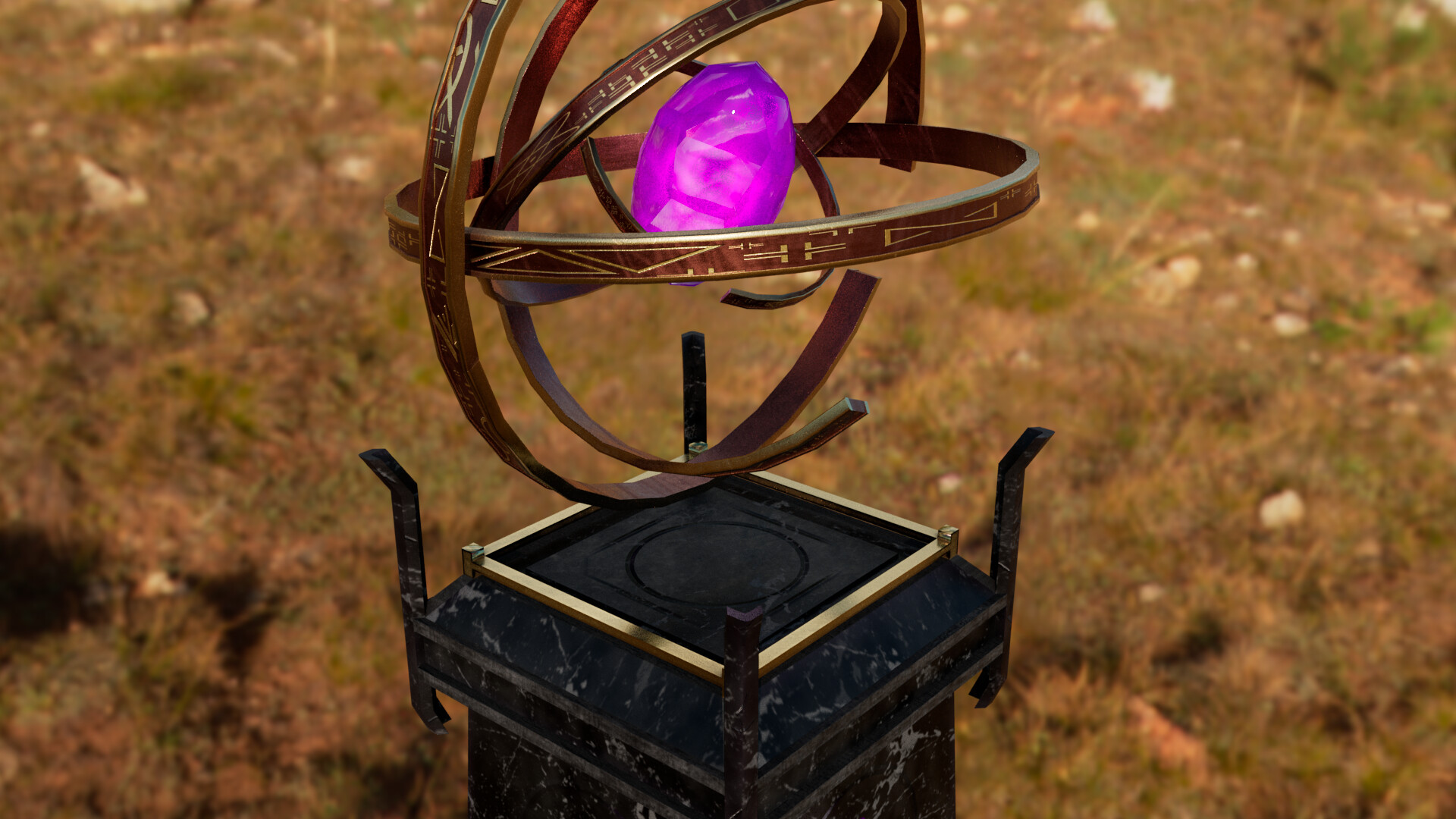 Landon Schmidt - 3D Model: Merlin's Orb and Pedestal