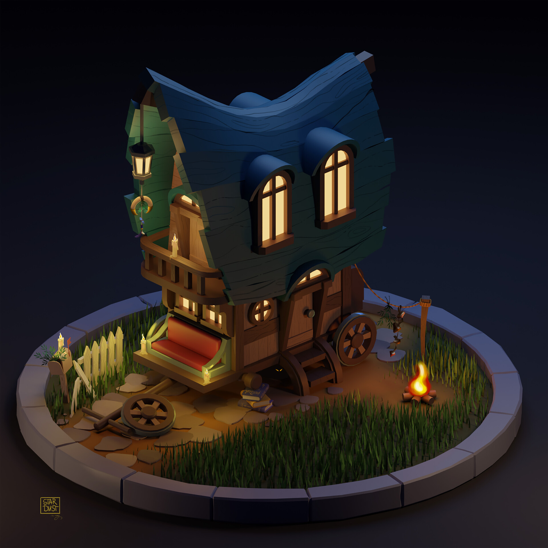 ArtStation - The Witch's wagon.