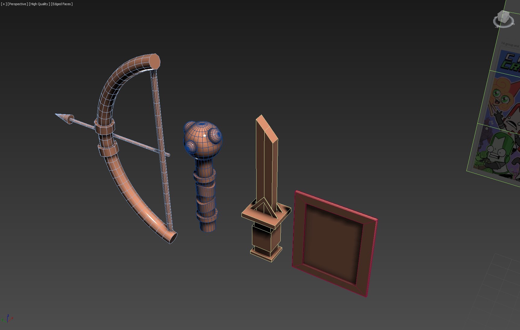 Alex Mckie - 3D Castle Crashers - Weapons in seperate post