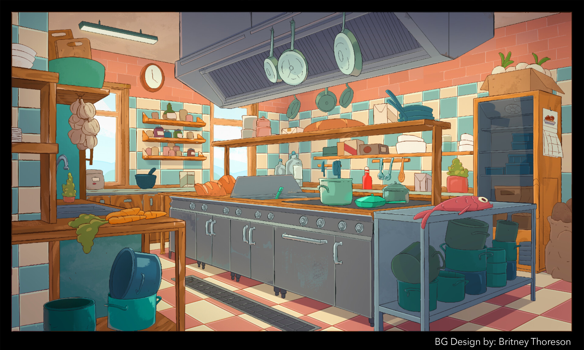 ArtStation - Interior Kitchen Background Paintings