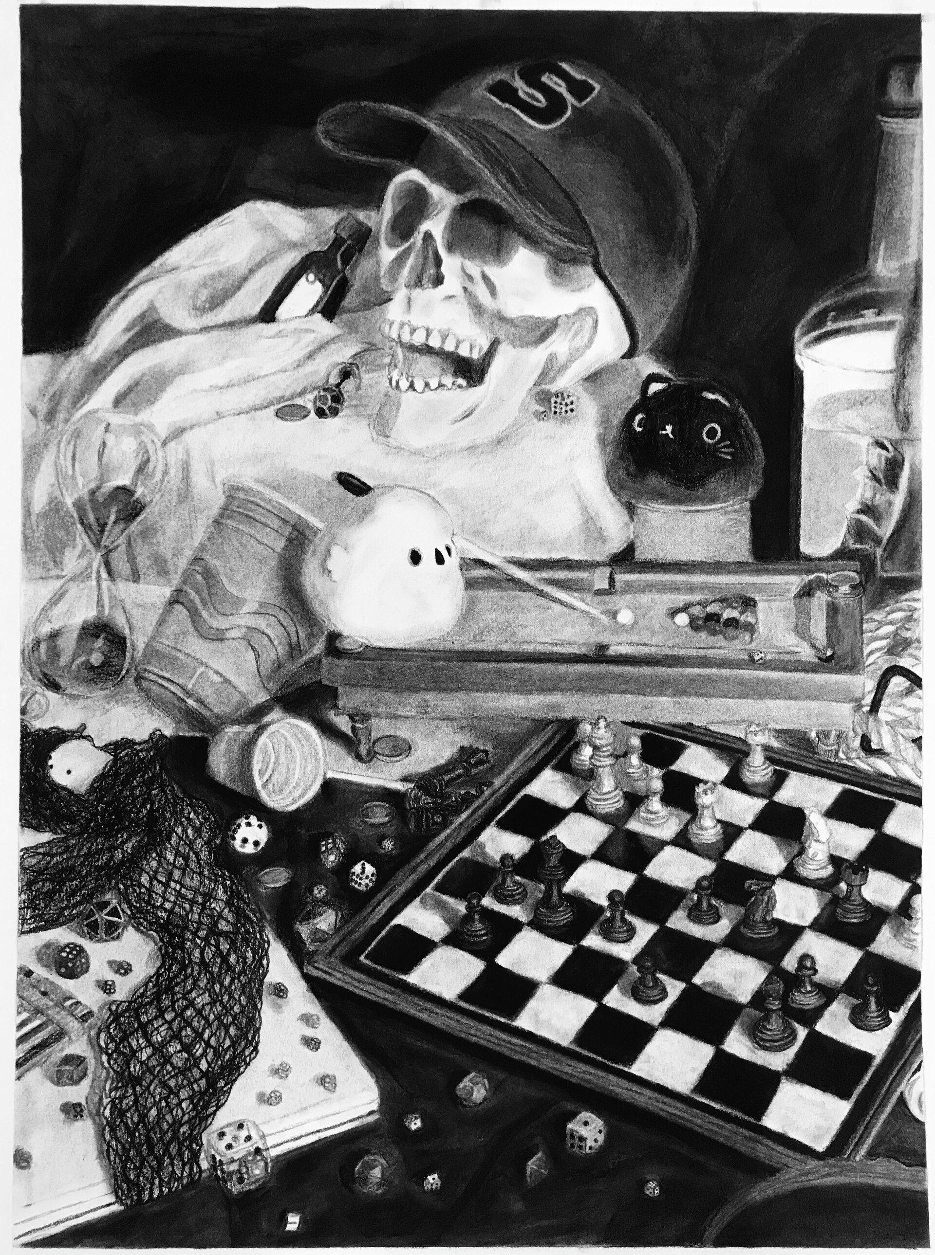 ArtStation - Vanitas Remember to Die - Charcoal Drawing