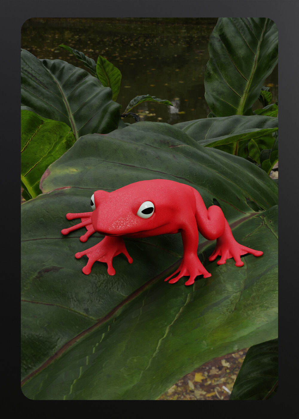 Mae Zinn - Colorful Frog Card Game Art