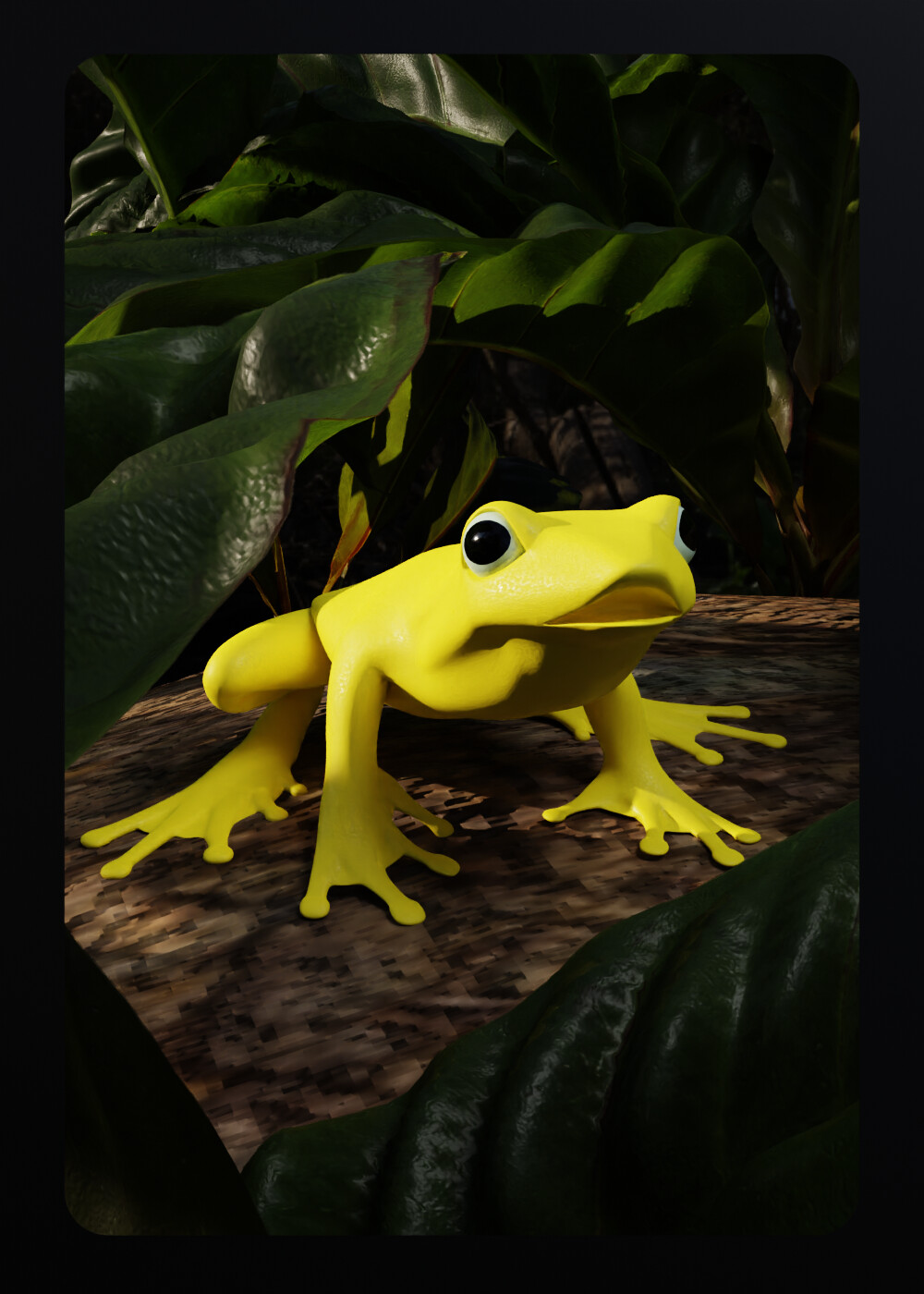 Mae Zinn - Colorful Frog Card Game Art