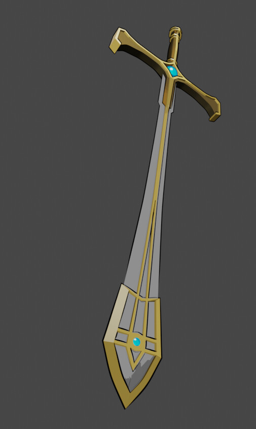 ArtStation - Holy sword designed and made for a Course's project
