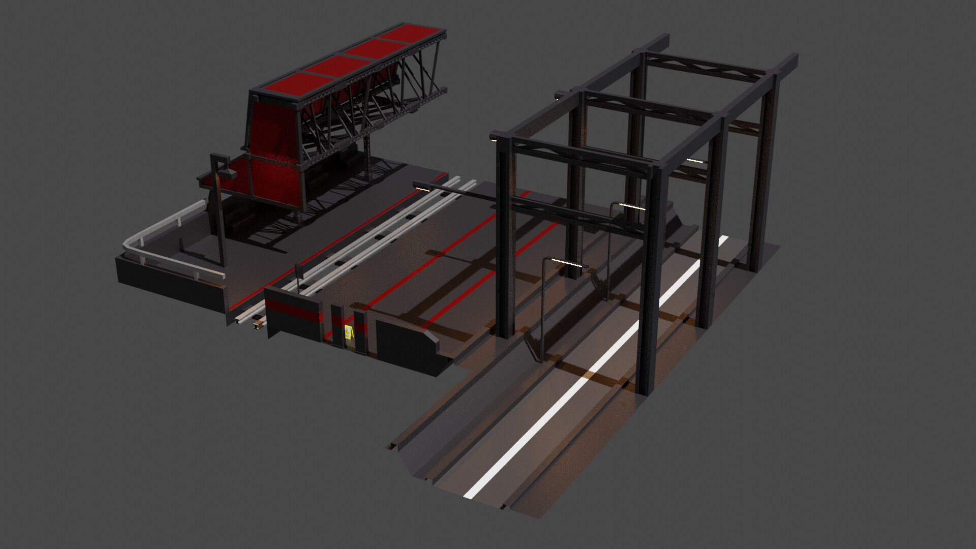 ArtStation - modular train station