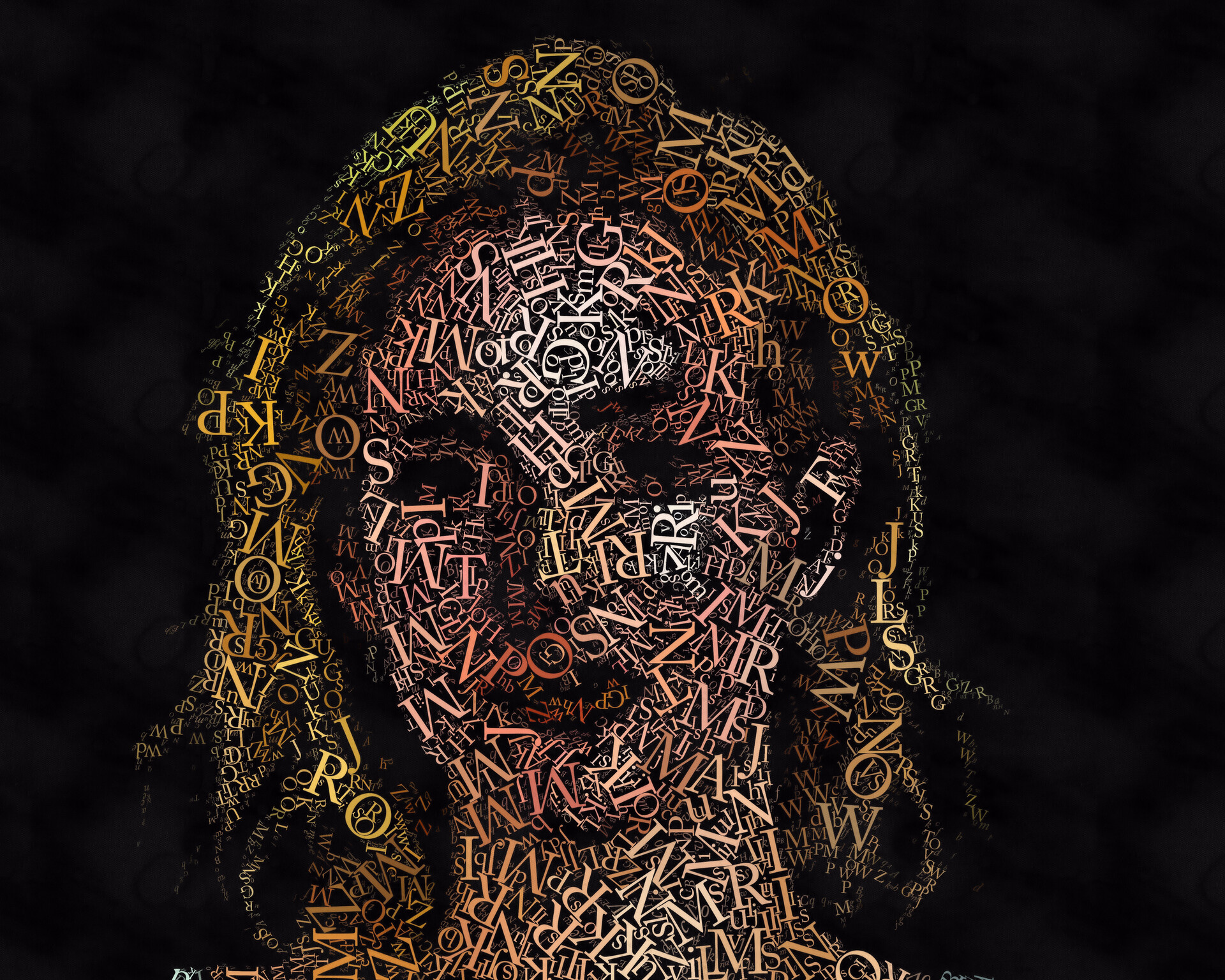 Bachir Reddioui - Typography woman portrait
