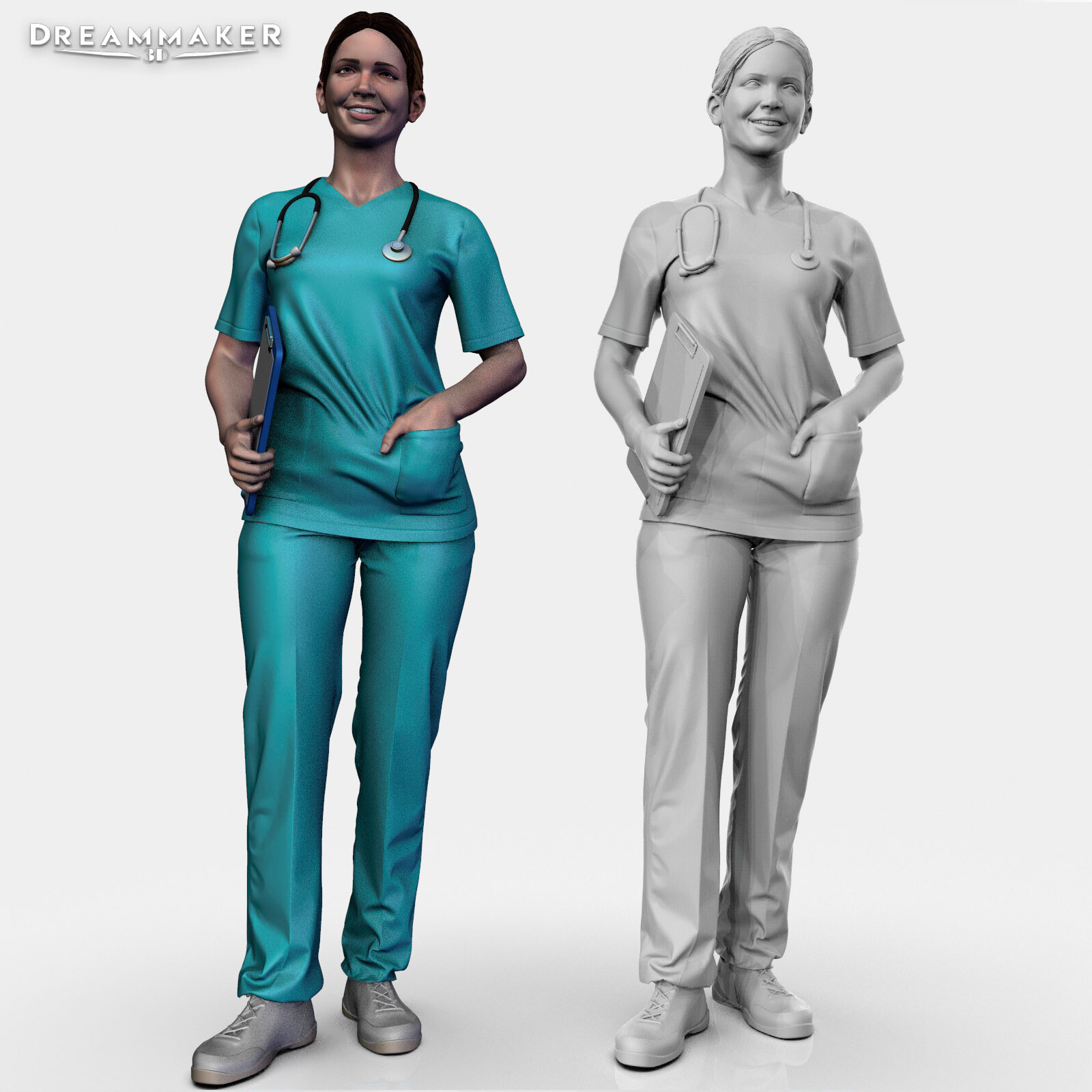ArtStation - Nurse (for 3D printing).