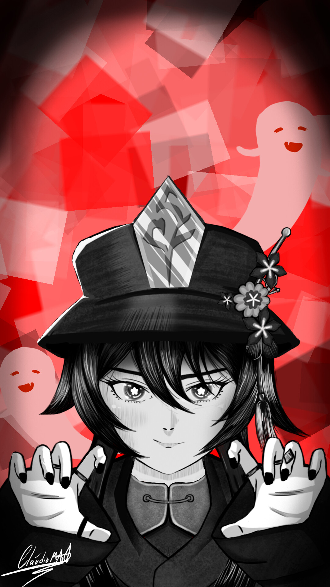 ArtStation - HuTao Wallpaper Mobile