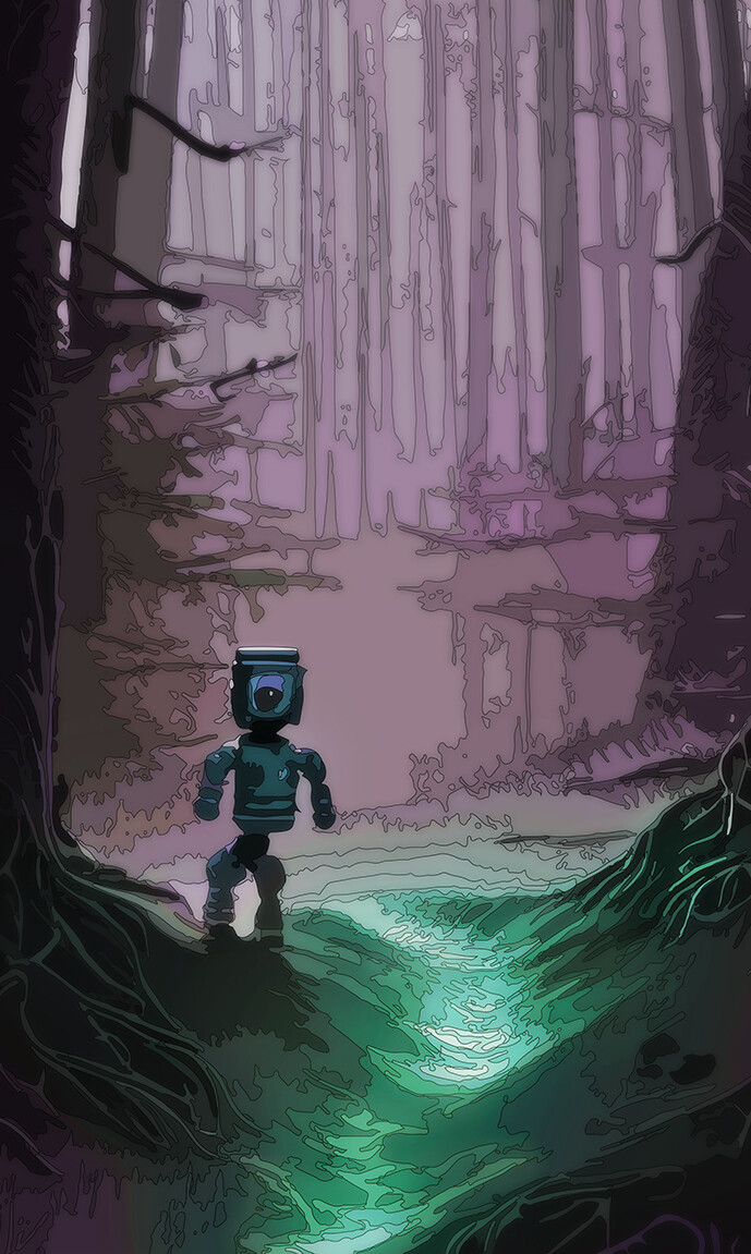 ArtStation - Robot In Forest