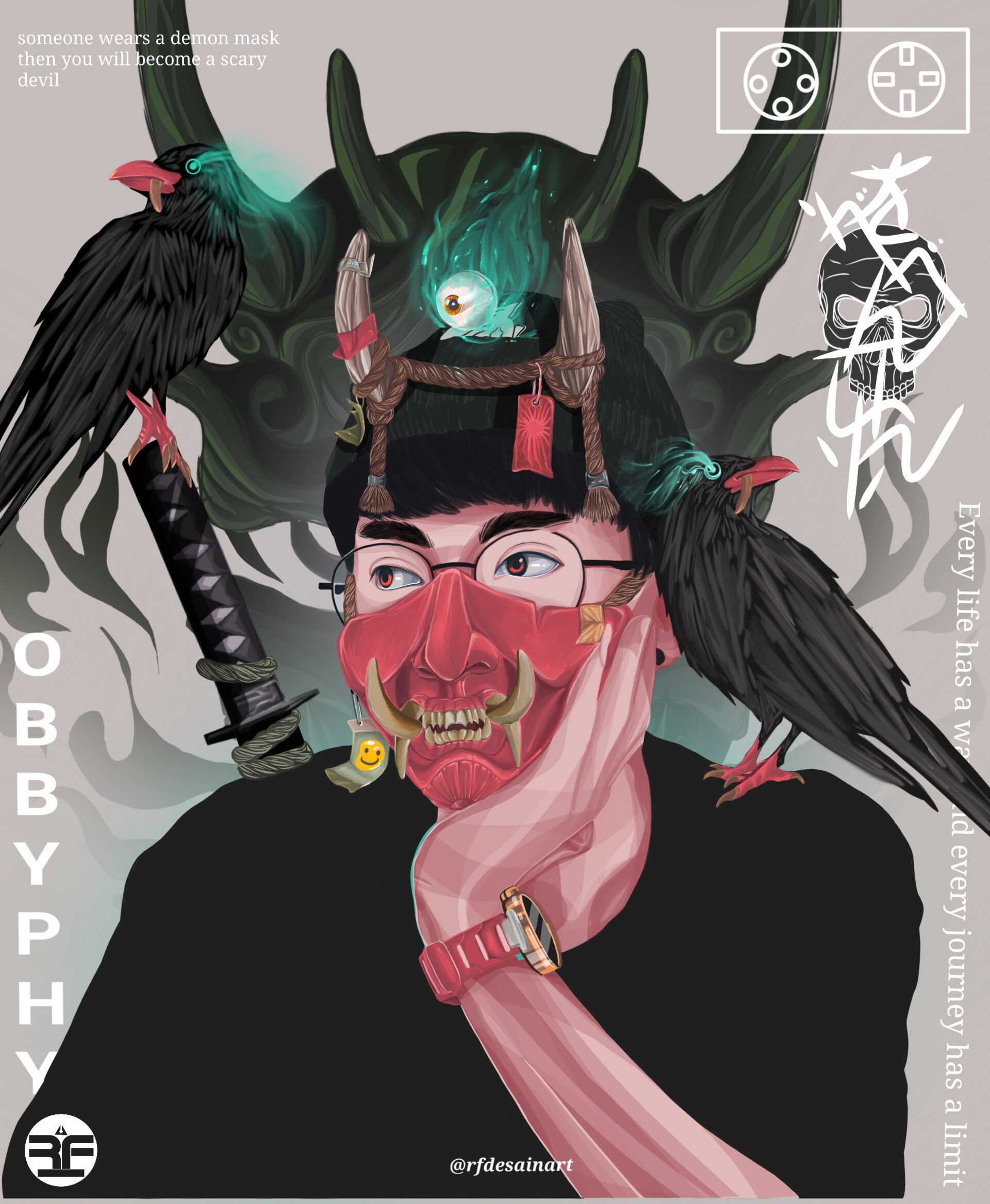 ArtStation - vector samurai mask