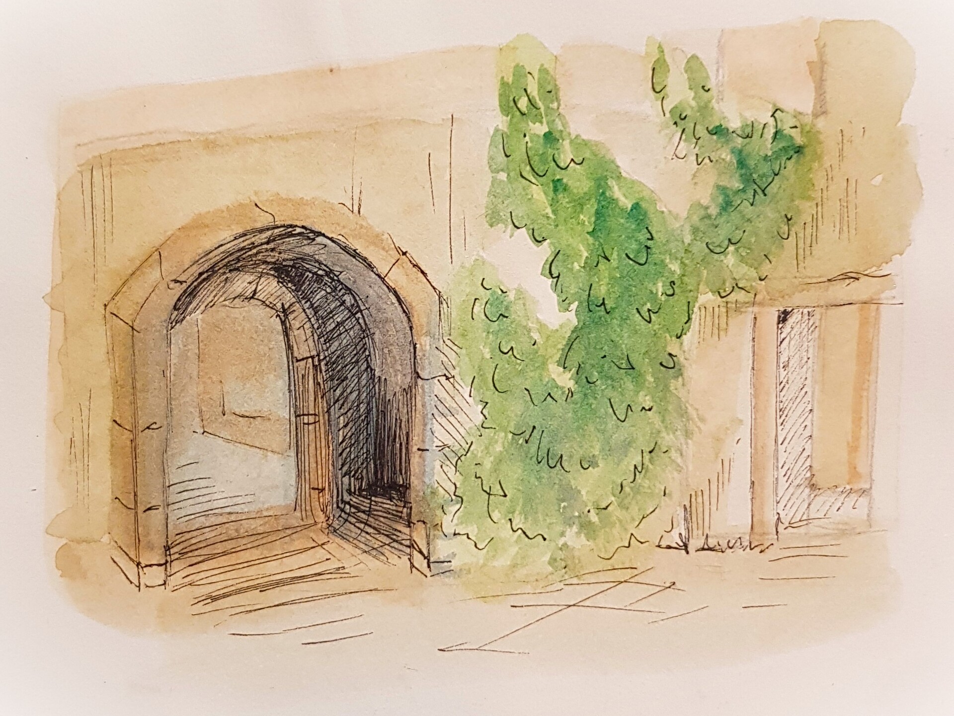 ArtStation - Portail de pierre, ruelle de Arles