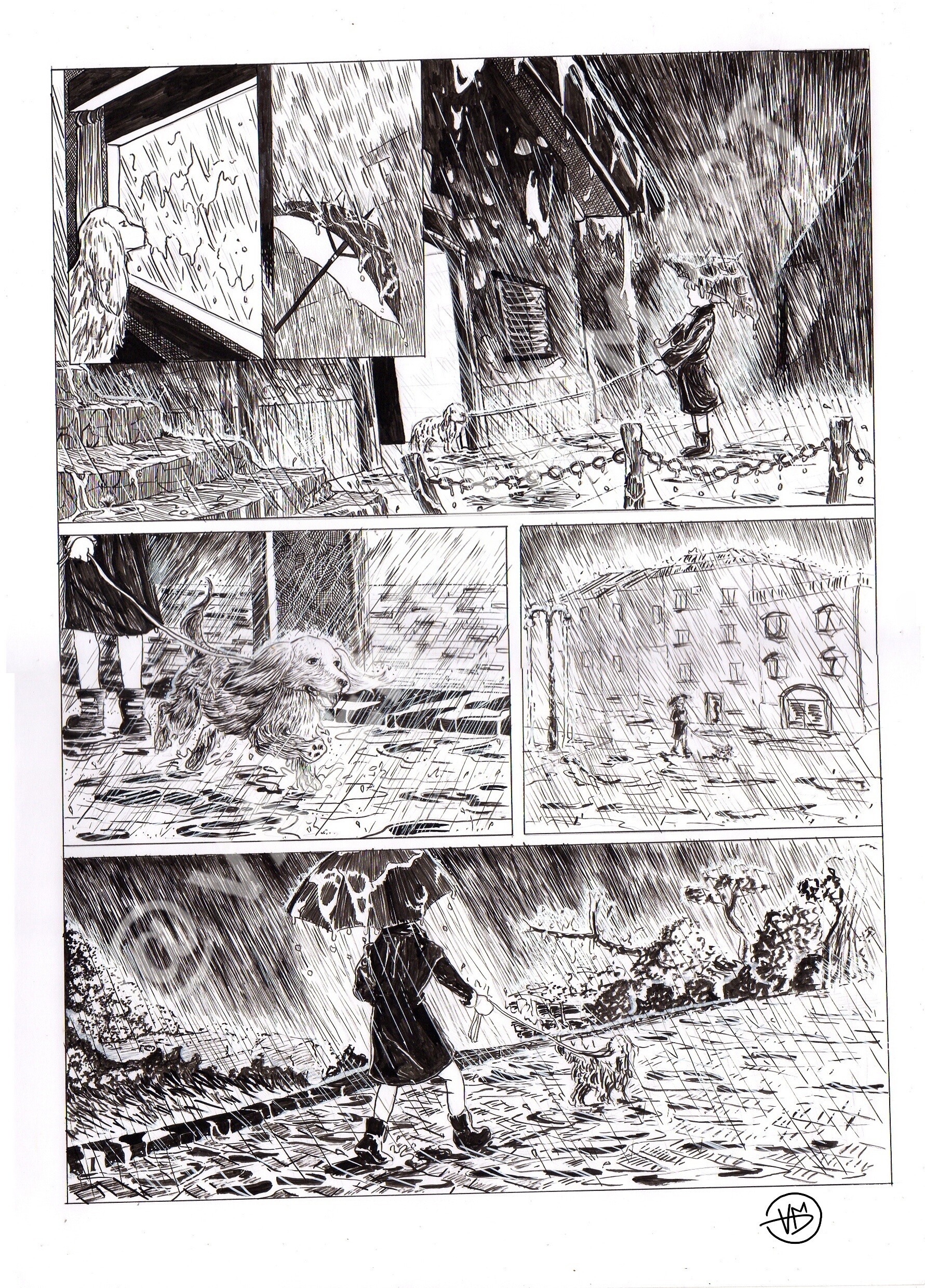 ArtStation - Practice page on rain