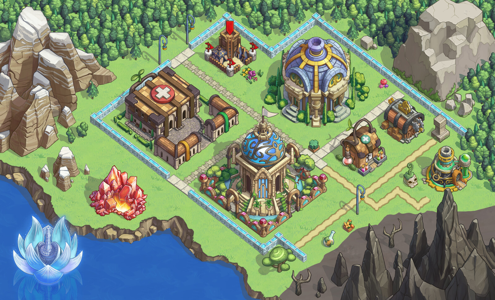 AAA Game Art Studio - Arcade Map for 2D strategy game