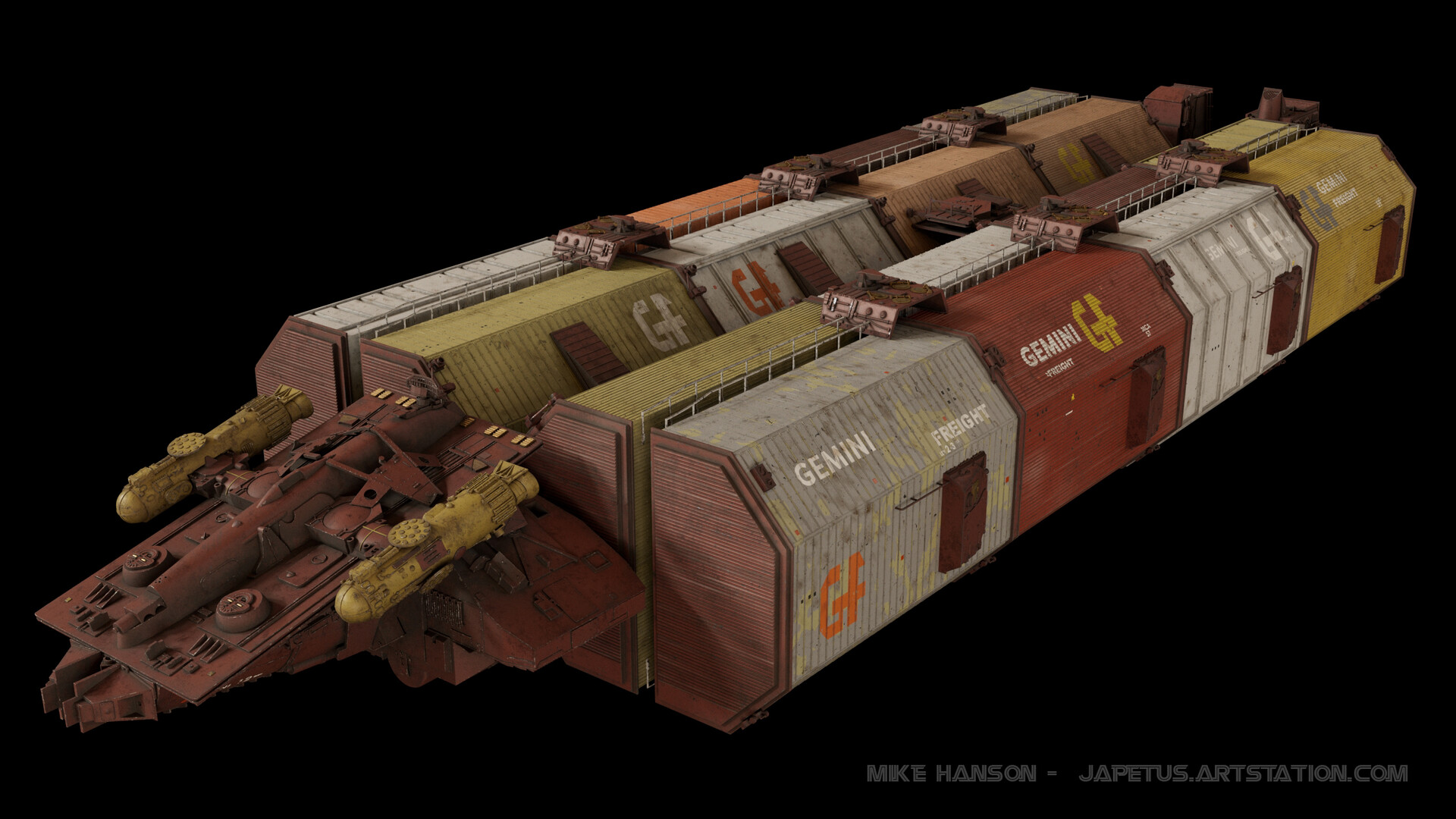 ArtStation - BSG Colonial Fleet - Gemini Freighter