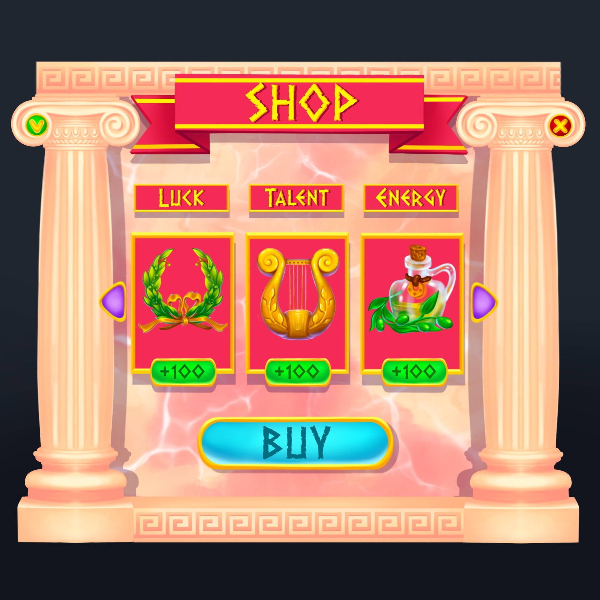 ArtStation - Greek Game Interface