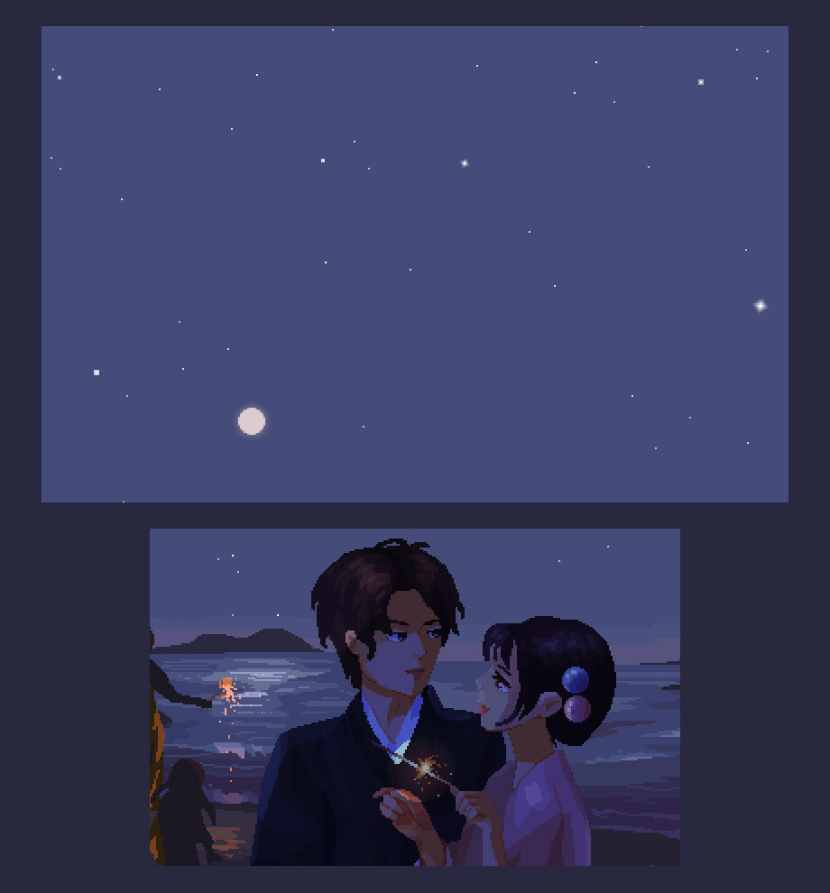 pixel_hagl - Evening by the sea