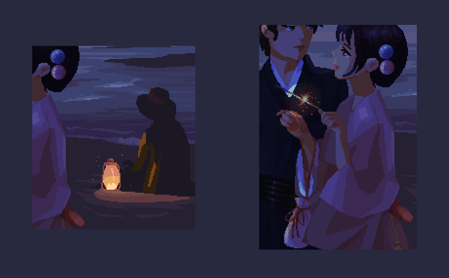 pixel_hagl - Evening by the sea