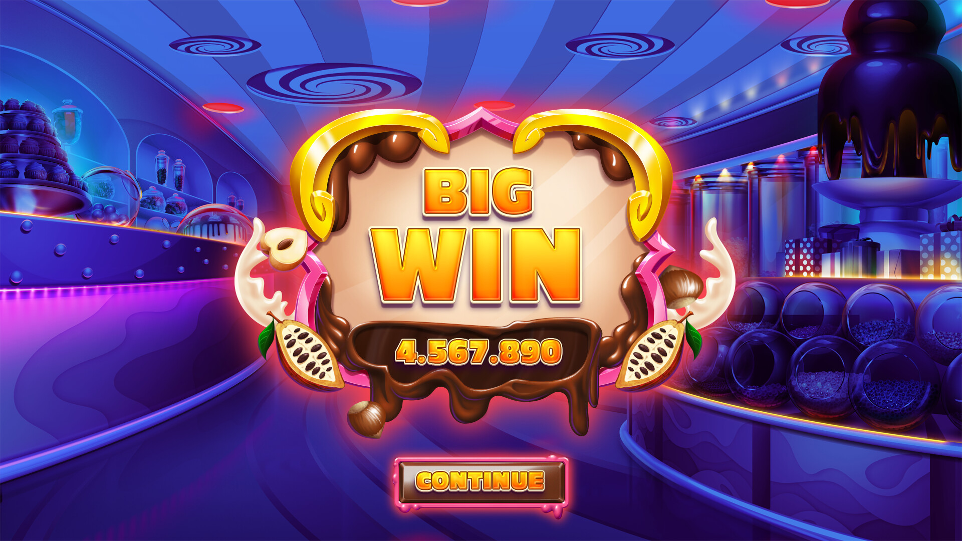 ArtStation - Splash screen of the "Big Win" slot winning