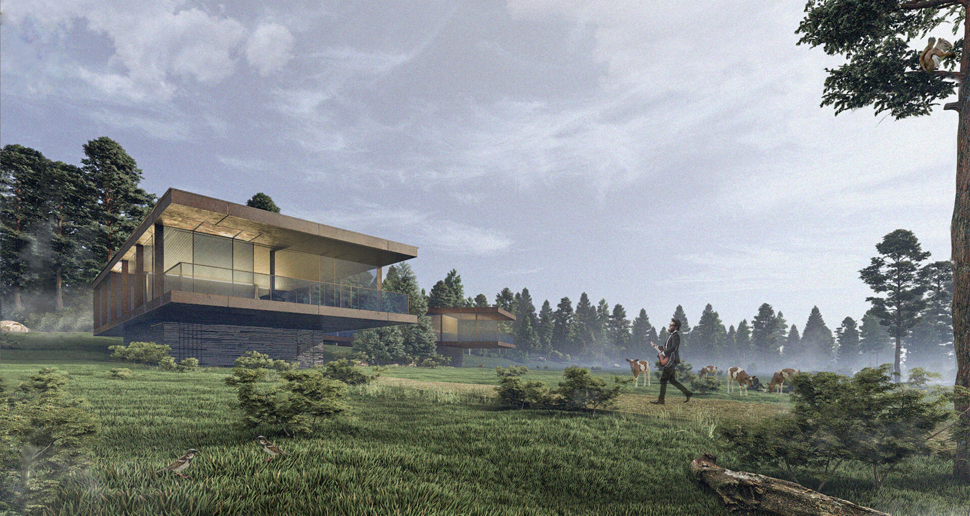 ArtStation - "The Helter Shelter", House for a musician in Ennetbürgen ...