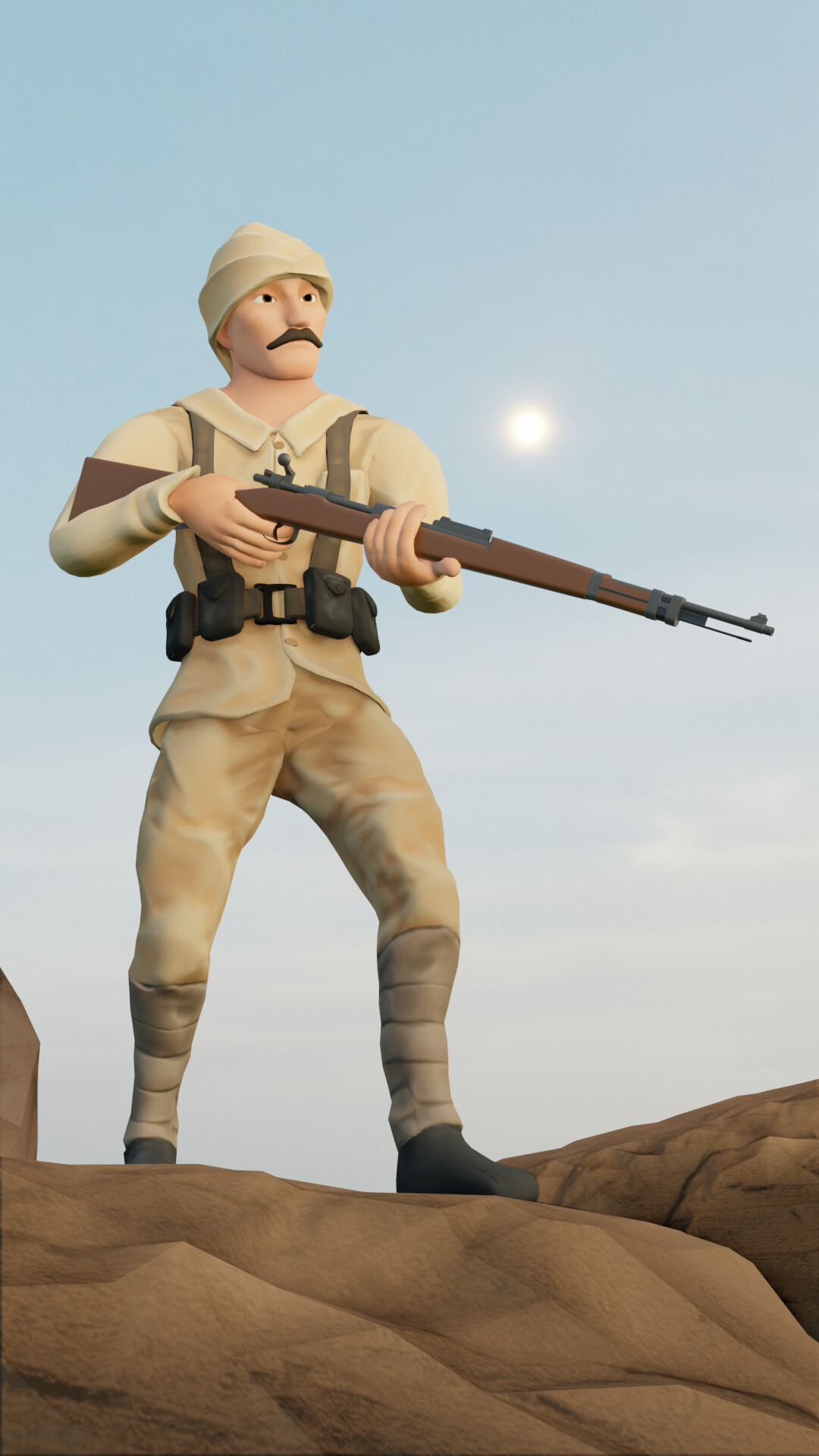 ArtStation - Turkish Soldier at Gallipoli