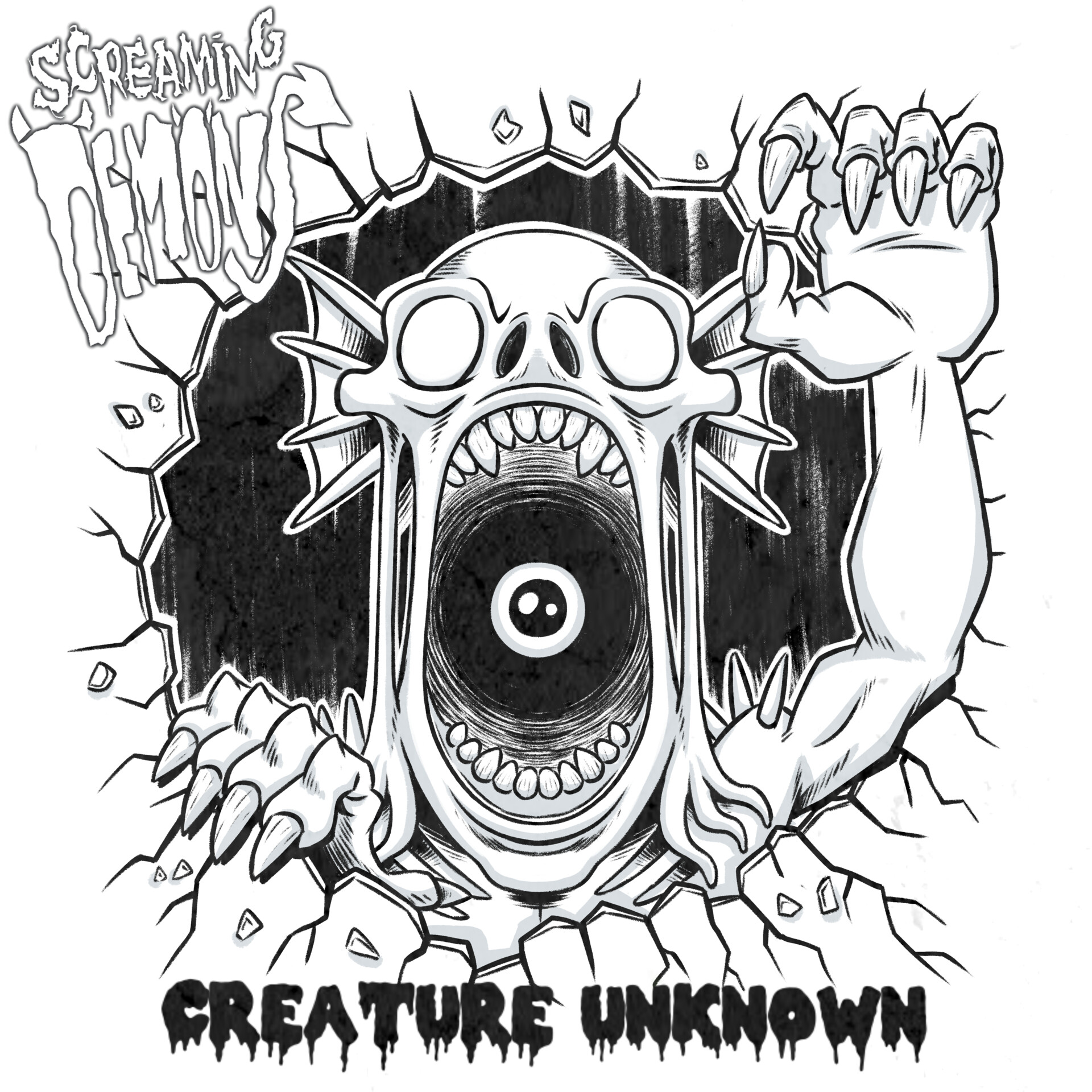 Swapnil Lambe swaptrap - Album cover art for Screaming demons