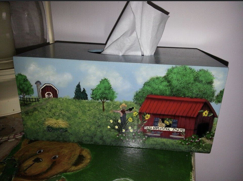 ArtStation - Detailed country tissue box - gift