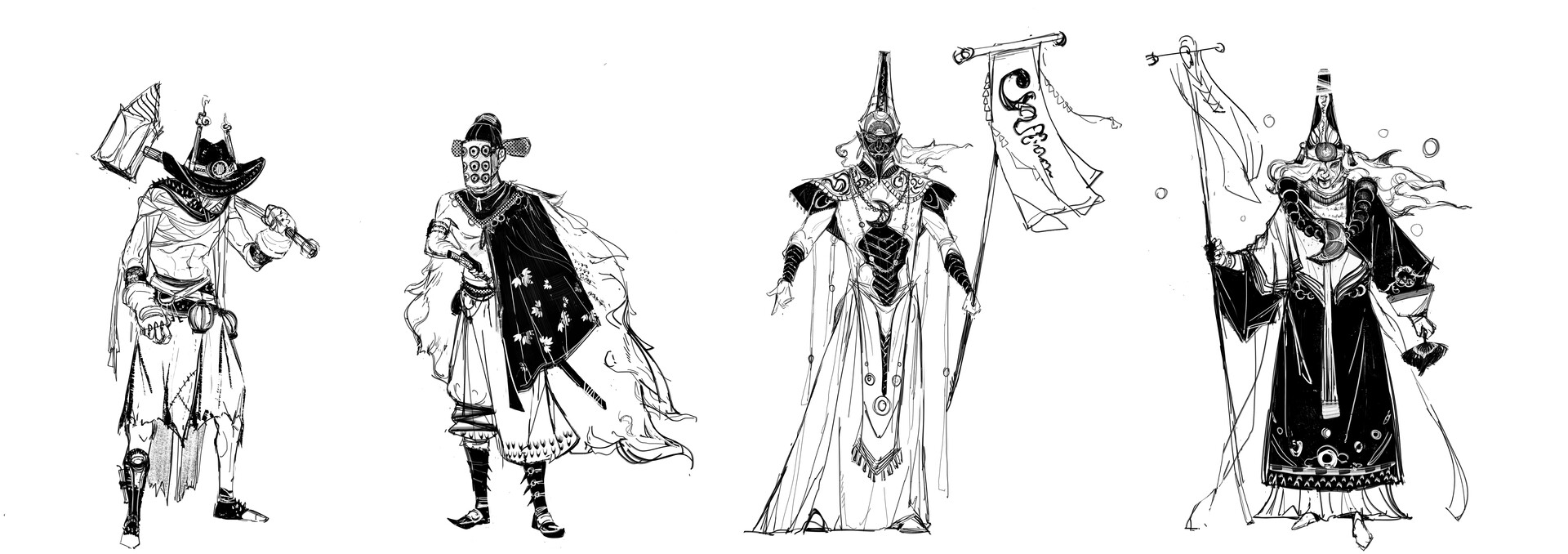 ArtStation - Game character line draft