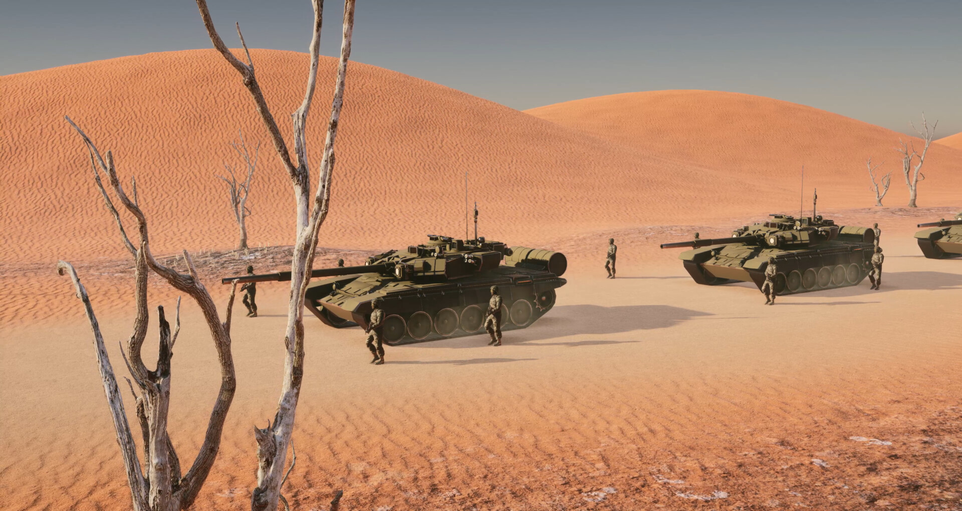 ArtStation - tank on desert
