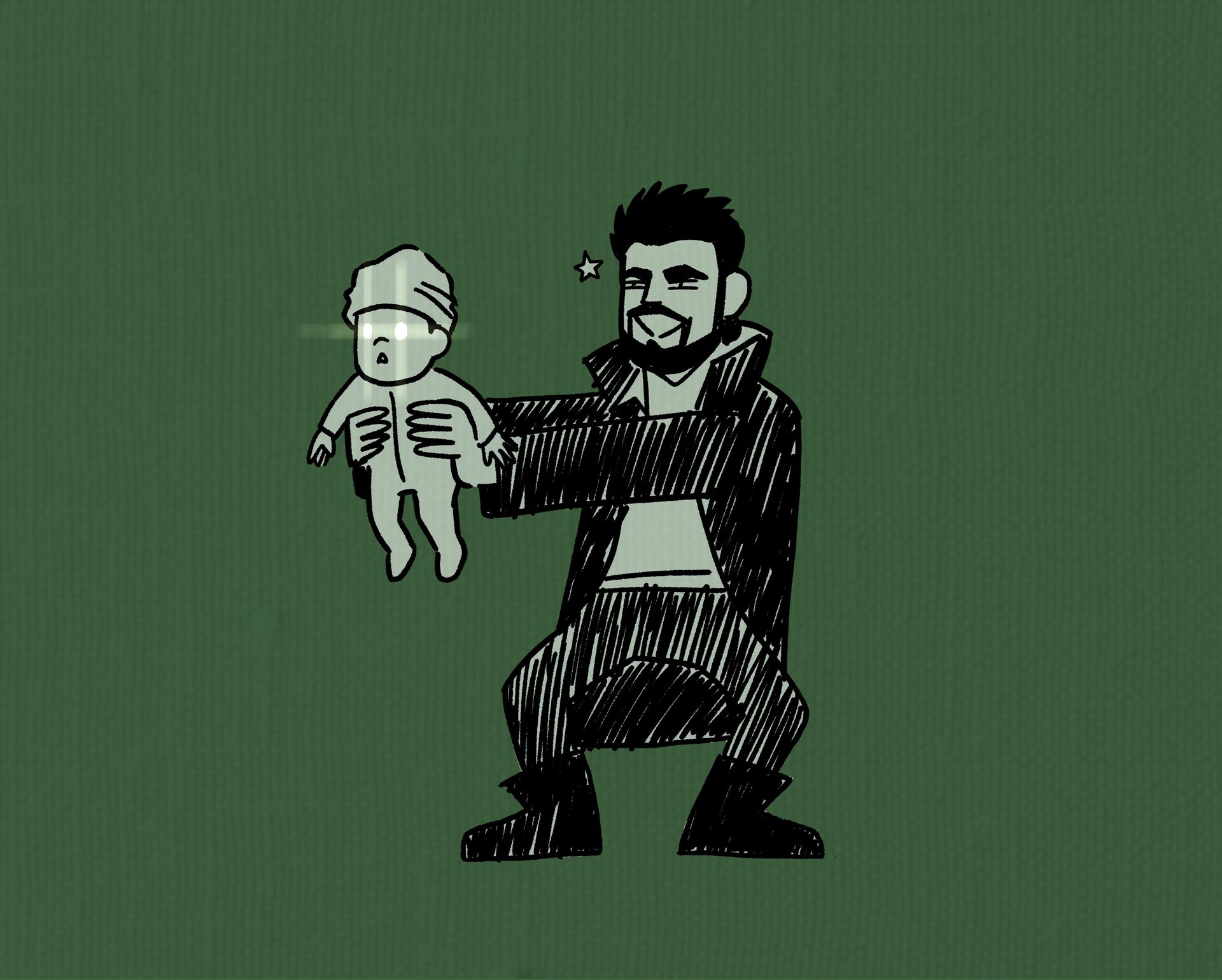 Bafu The Artifu - Billy Butcher sipping tea - The Boys fanart