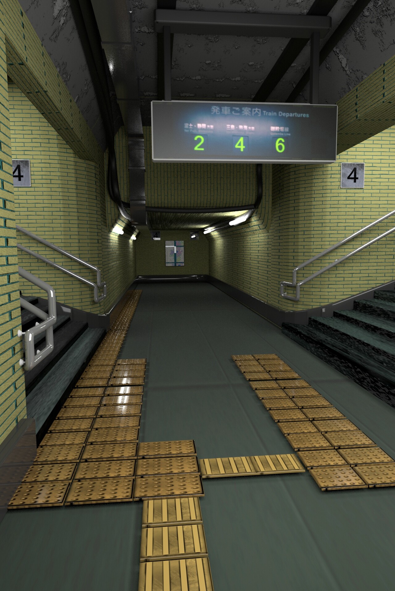 ArtStation - 3D model of a subway station.