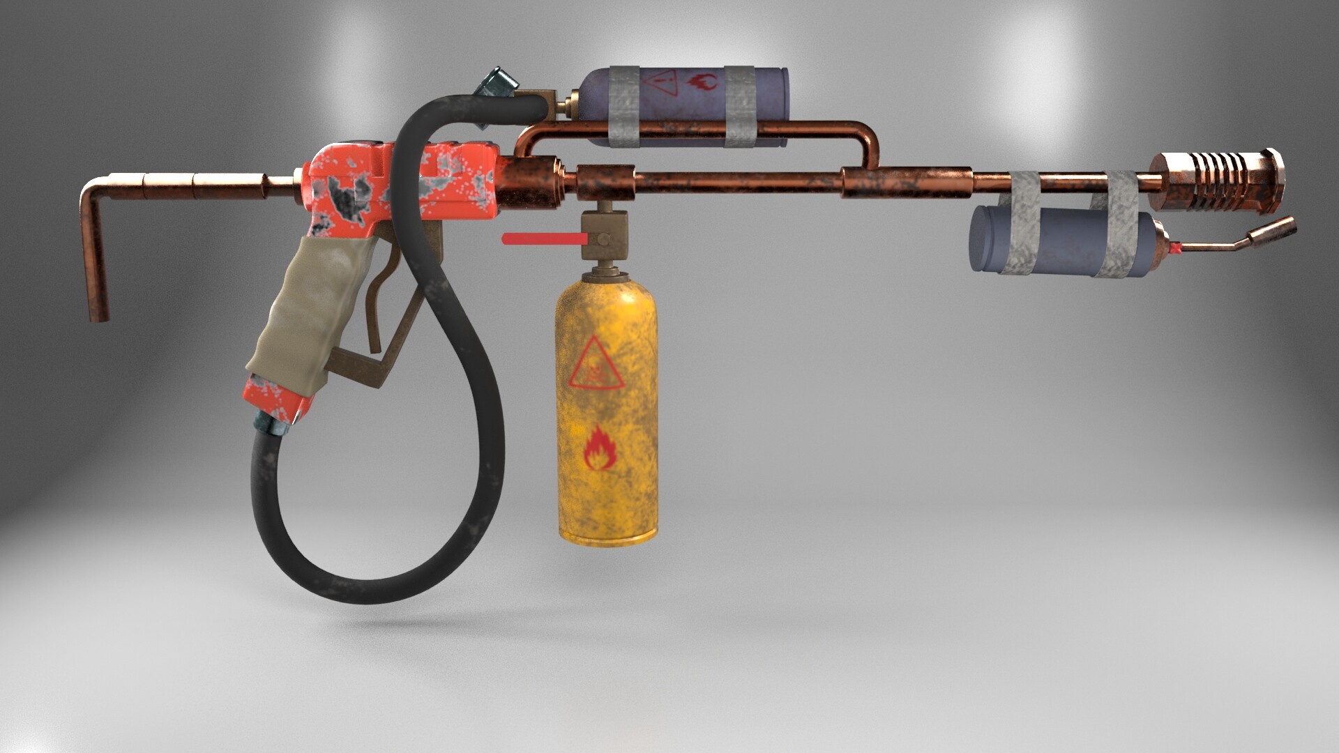 ArtStation - Flamethrower Gun 3D Model