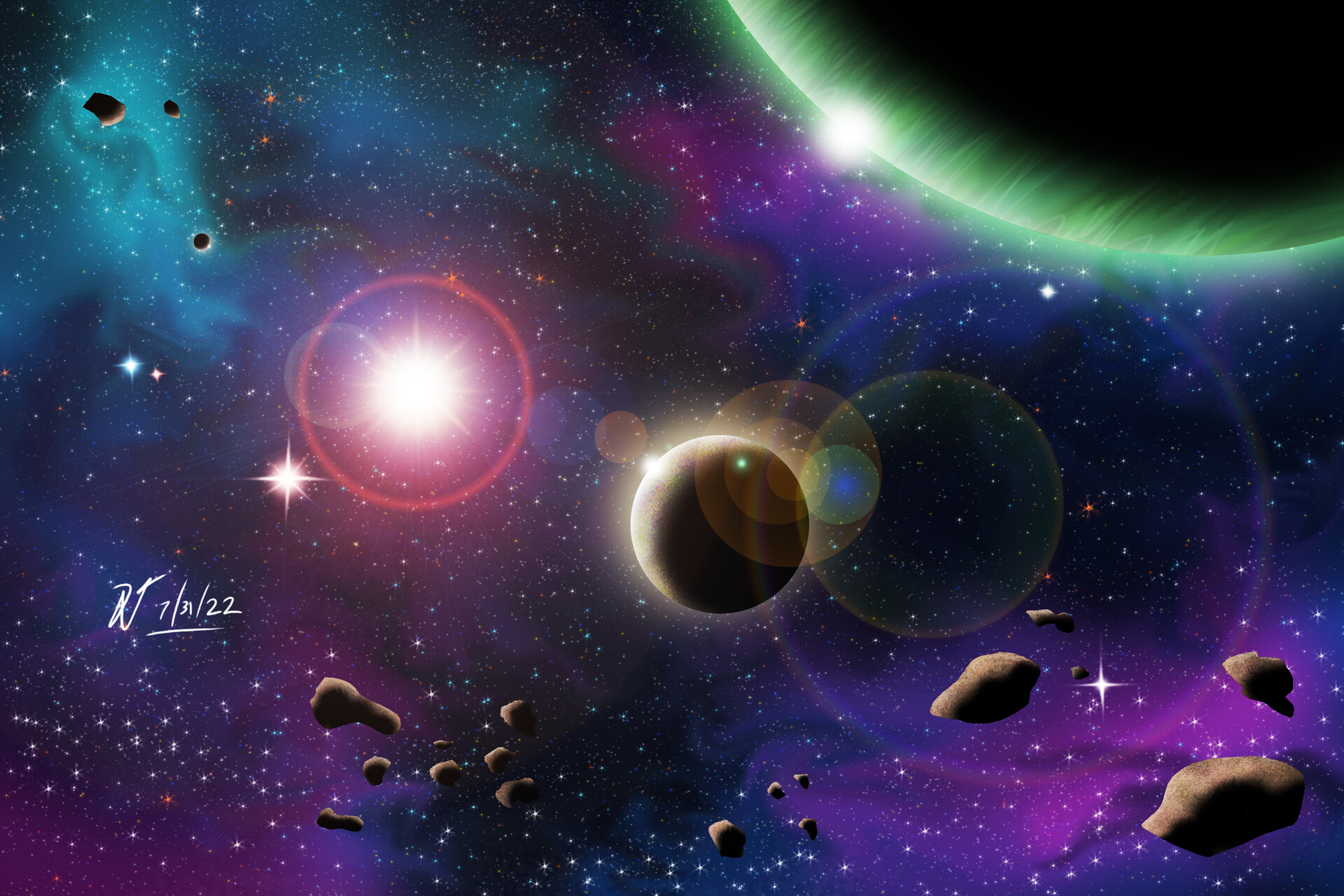 Universe Planets Art