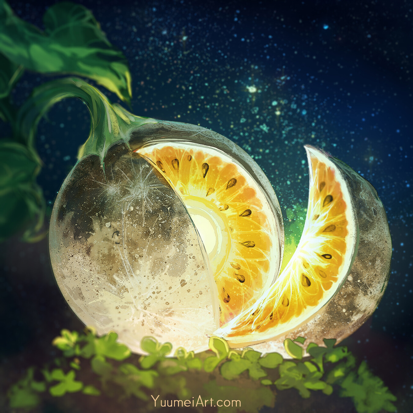 Moon Melon by (Yuumei) Wenqing Yan : r/CelestialBodies