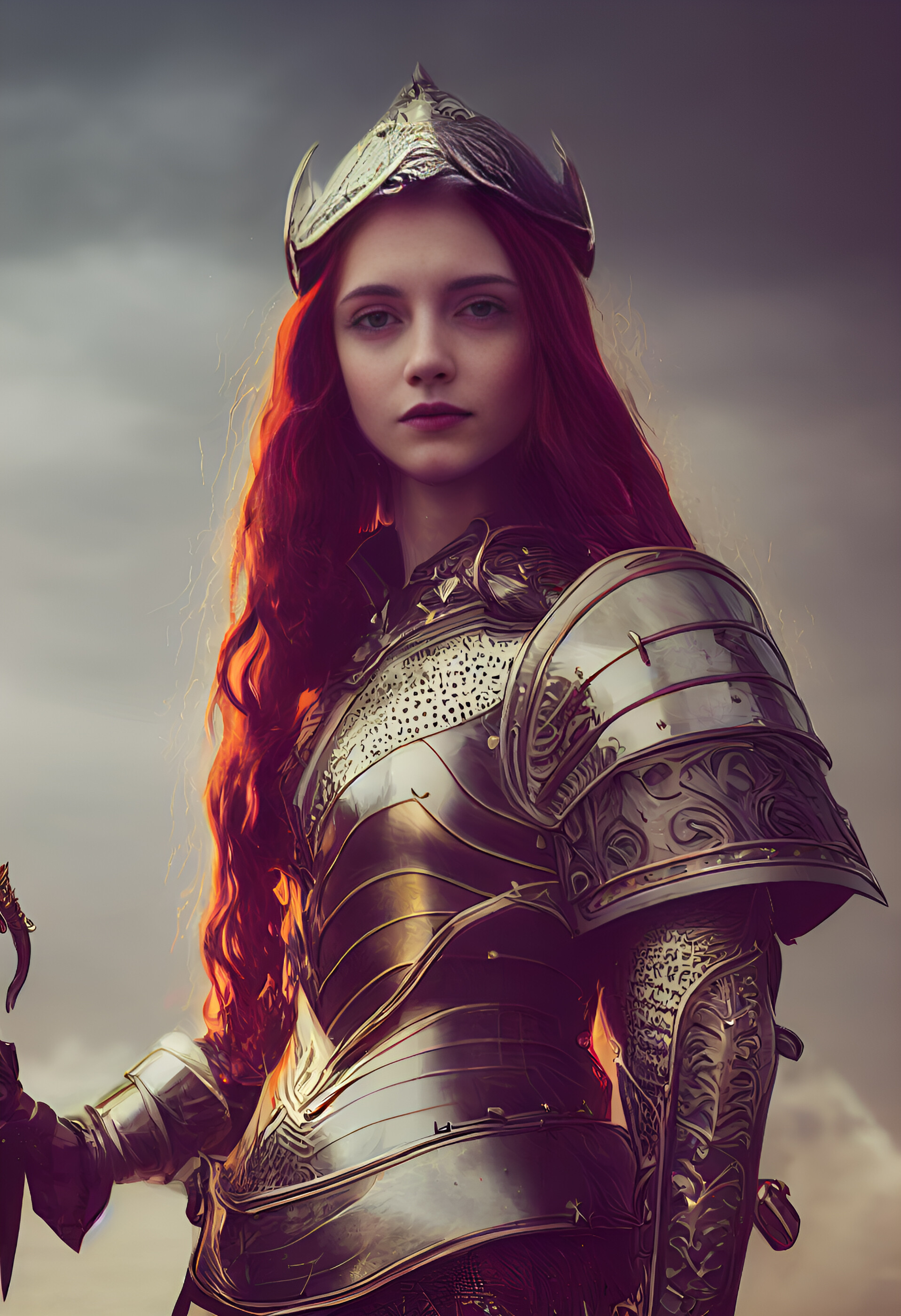 ArtStation - Brave golden queen