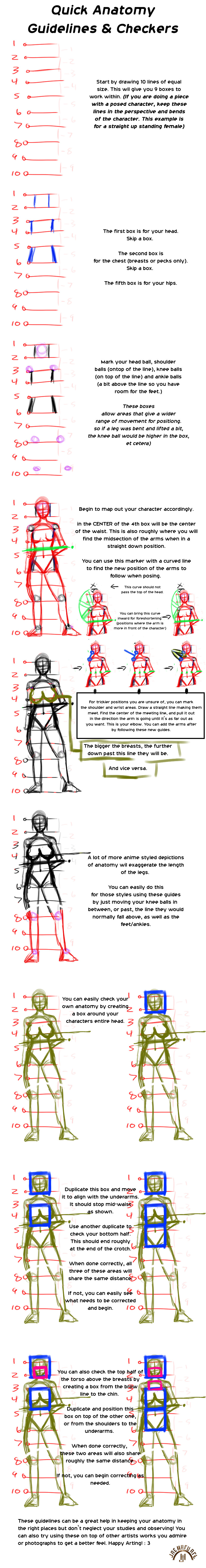 ArtStation - Quick Anatomy Guidelines and Checkers