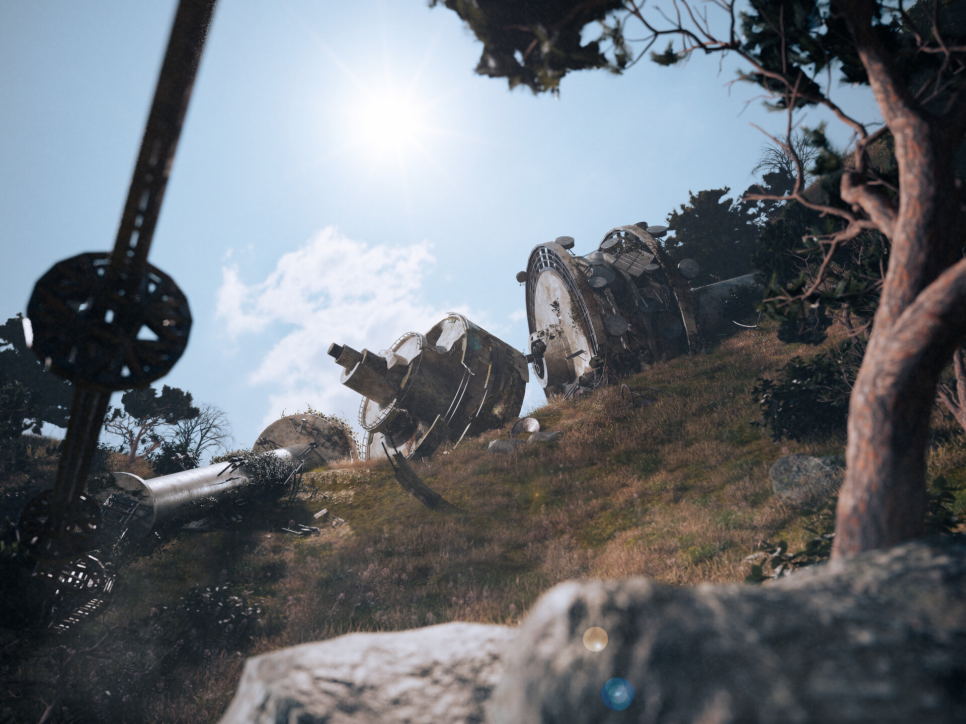 ArtStation - 100 Days with Blender and what remains of Black Mountain tower