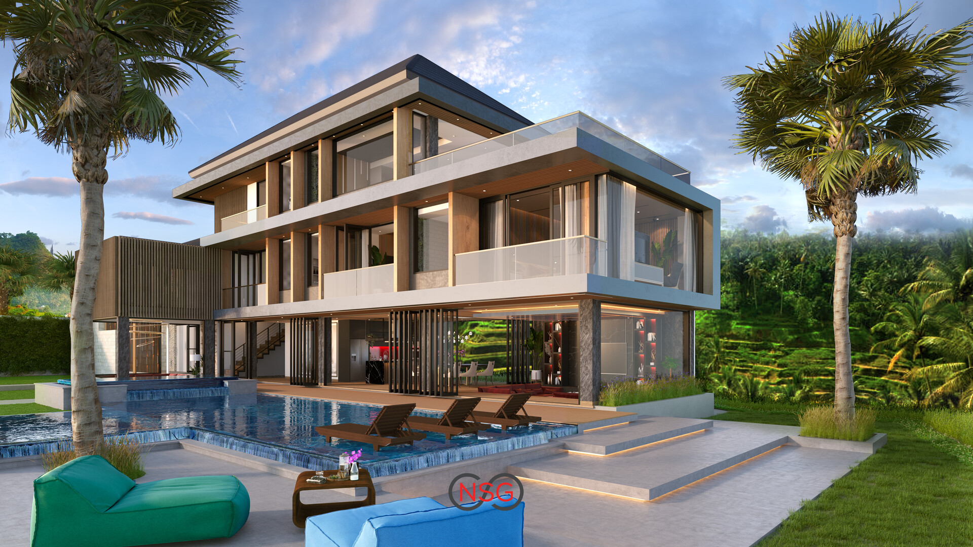 ArtStation - VILLA 6 MODERN TROPICAL