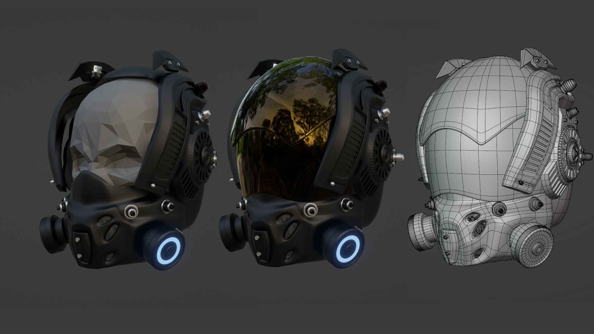 ArtStation - Cyber Helmet