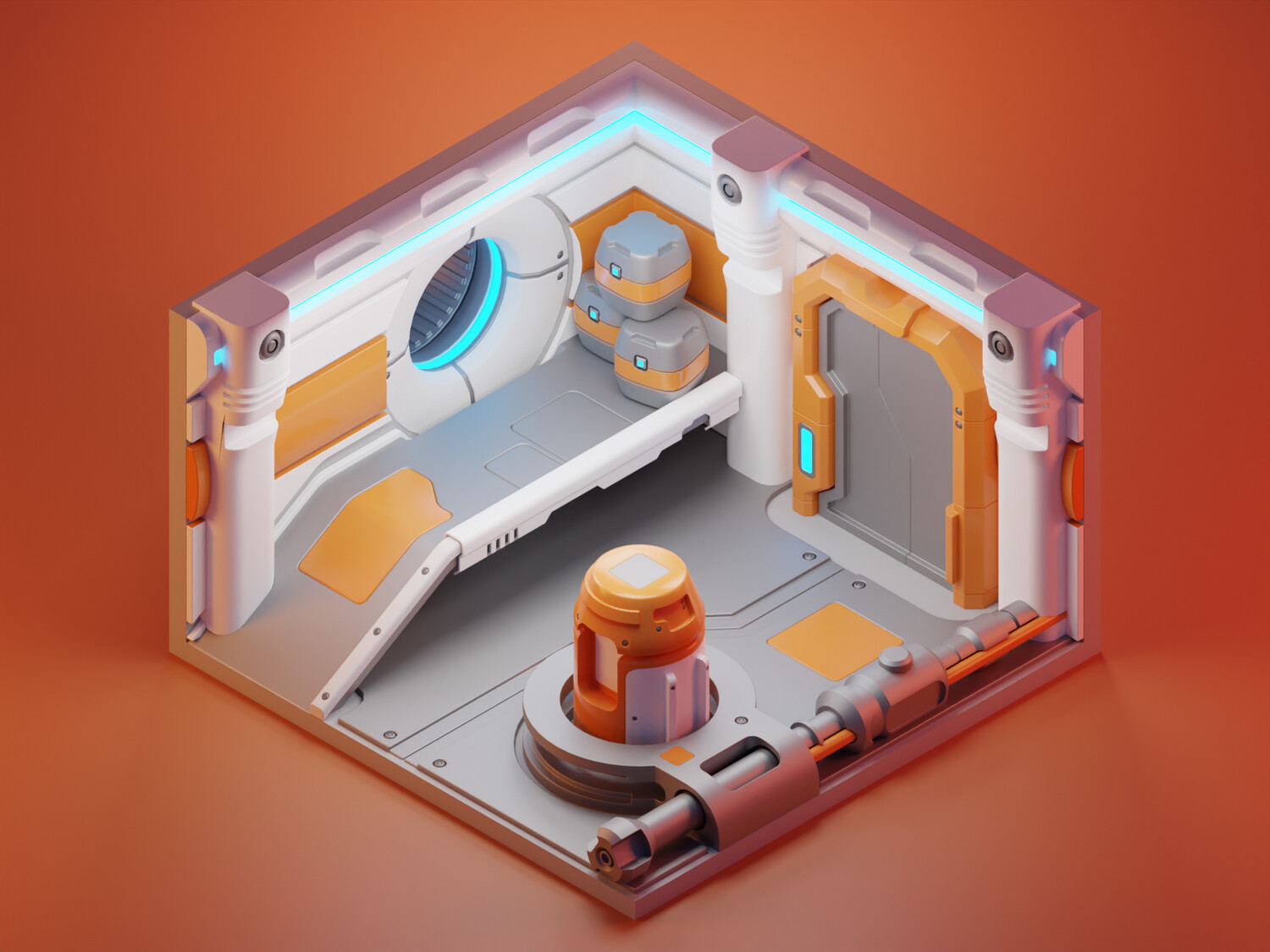 ArtStation - Sci-fi Space Station