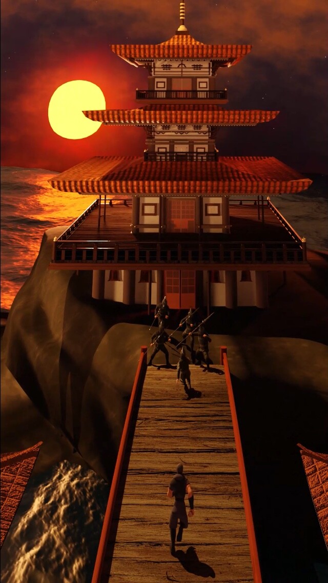 ArtStation - Animation in blender. Ninja - war for the temple.